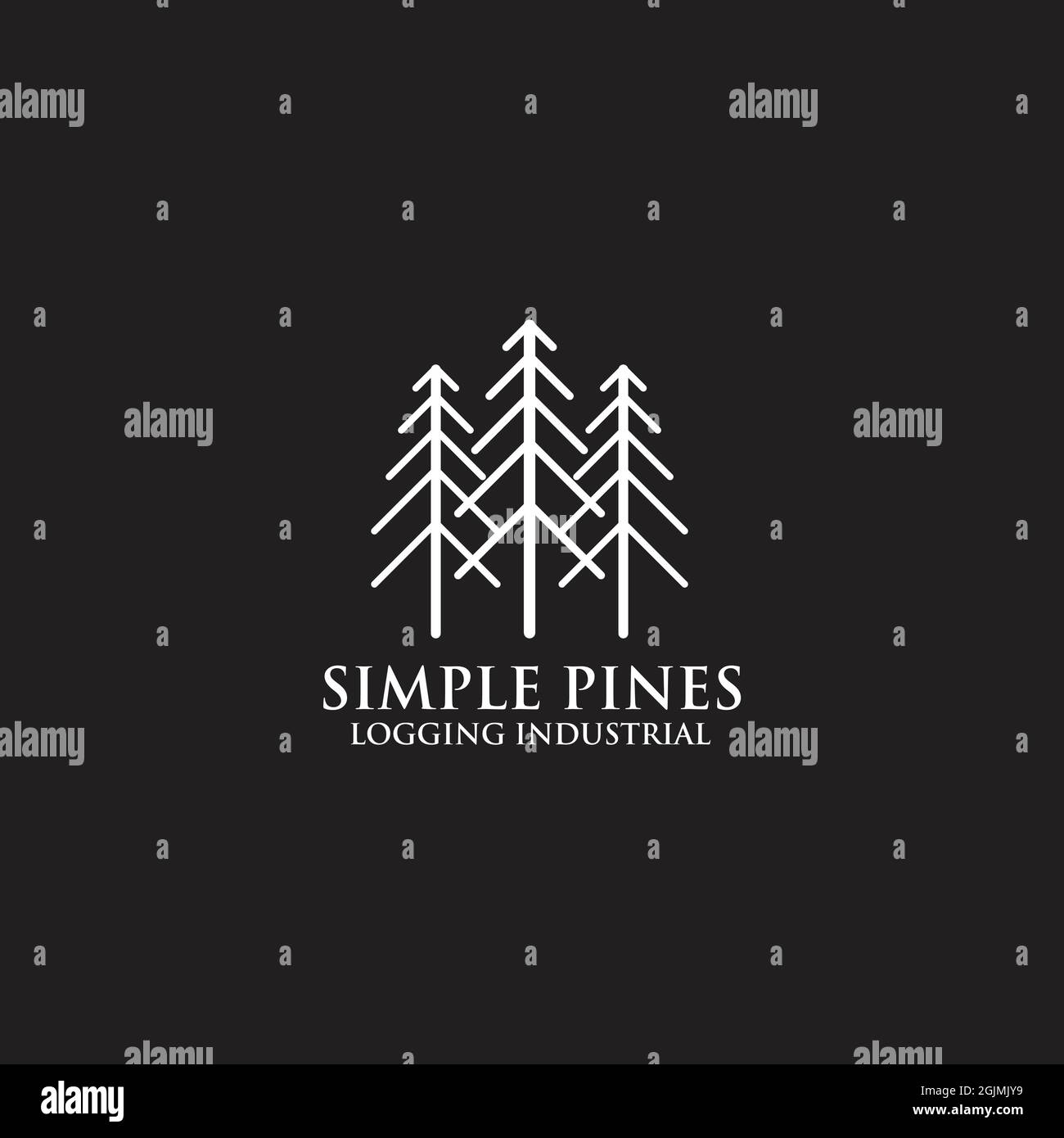 Pine tree icon logo design vector template Stock Vector Image & Art - Alamy