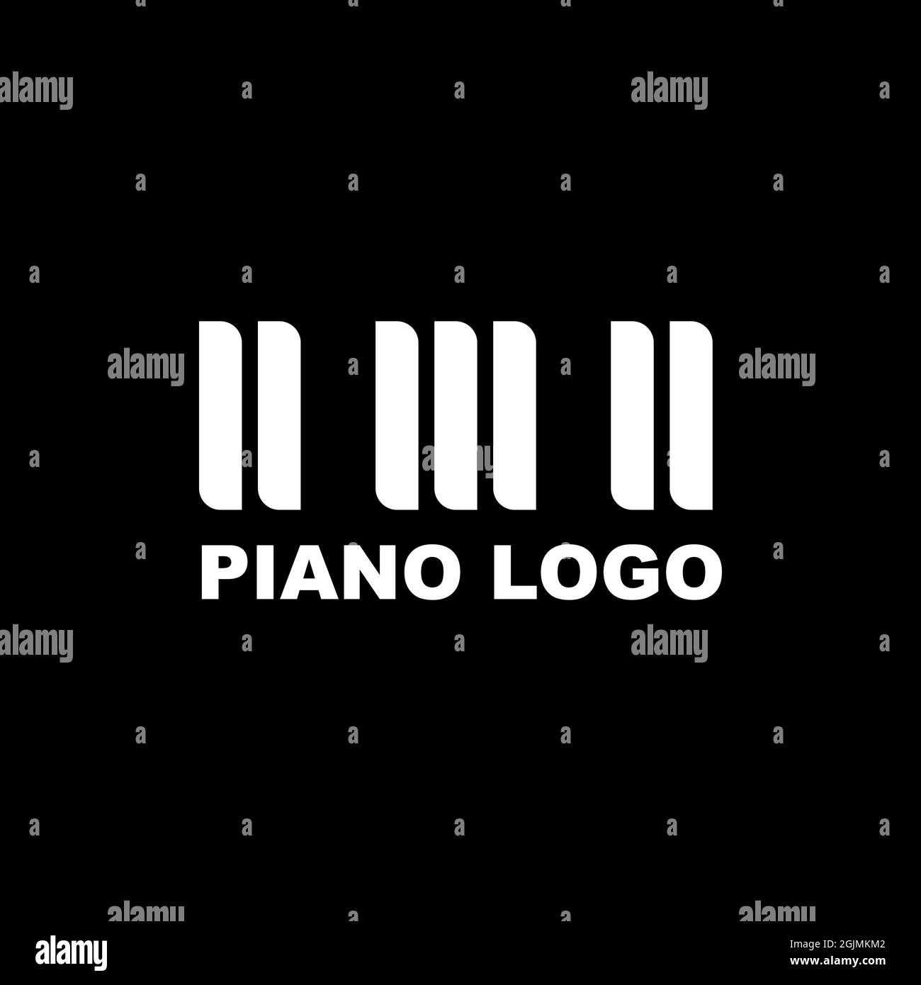 Piano logo design vector illustration template for music instrument ...
