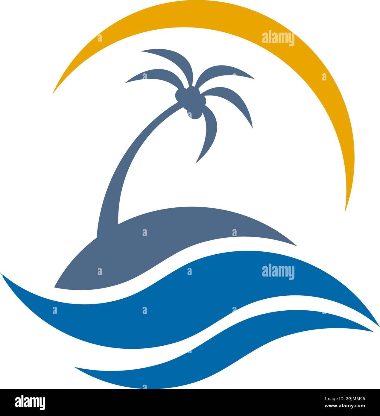 Coconut tree icon logo design inspiration vector template Stock Vector ...