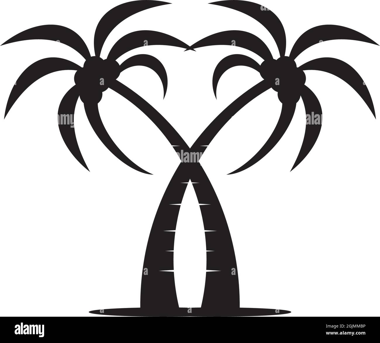 Coconut tree icon logo design inspiration vector template Stock Vector ...