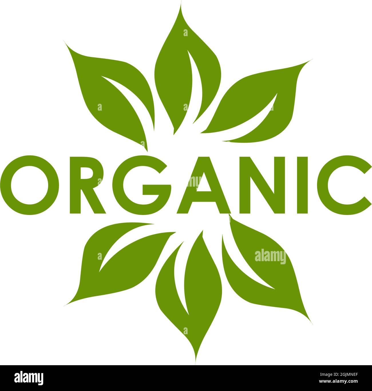 Organic product emblem logo template design vector illustration Stock ...