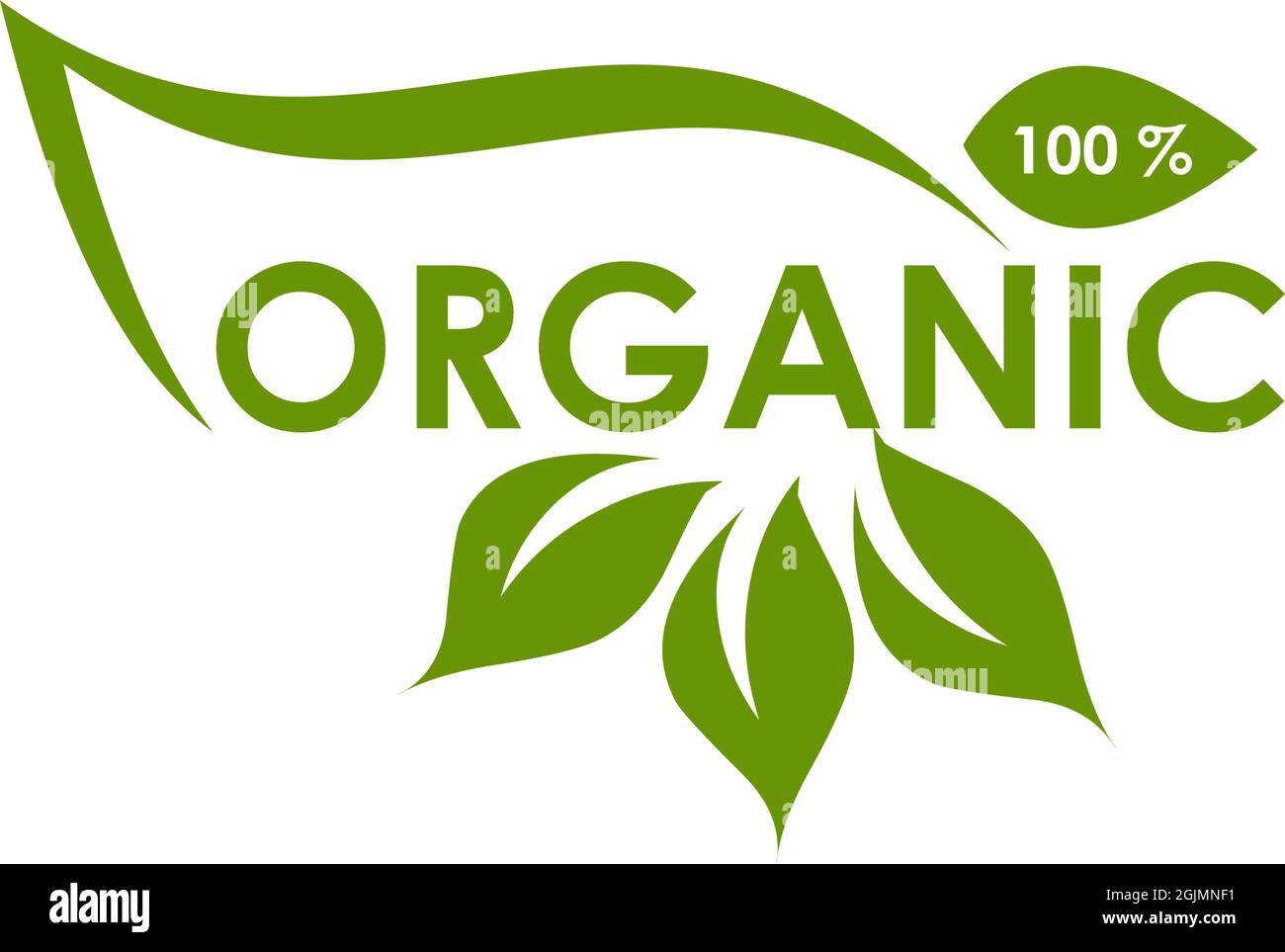 Organic product emblem logo template design vector illustration Stock ...