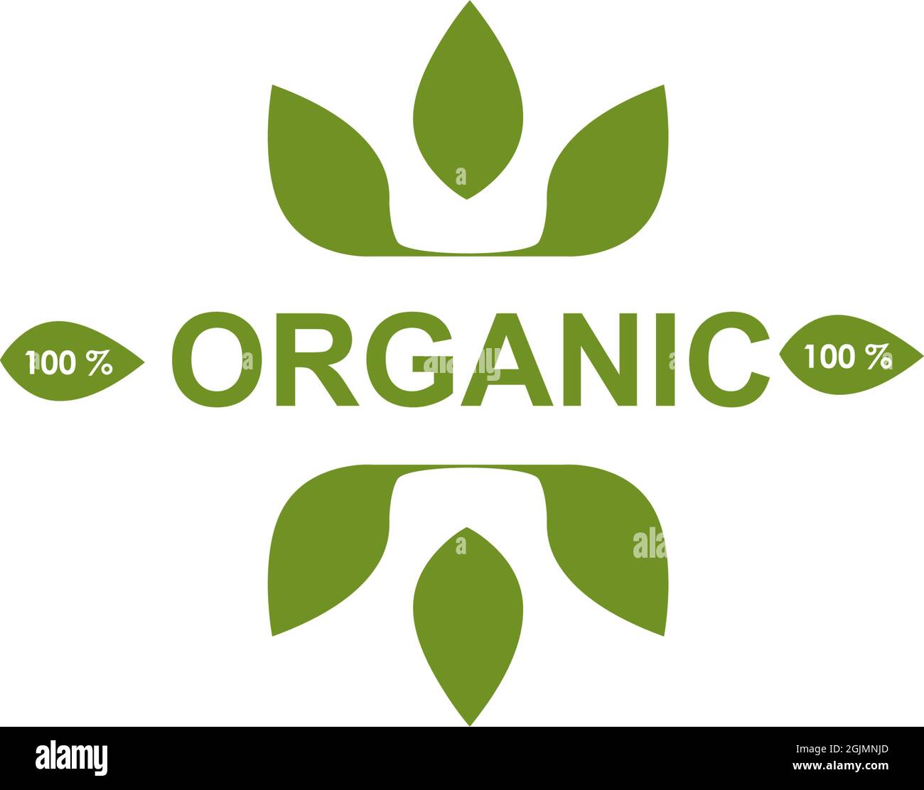 Organic product emblem logo template design vector illustration Stock ...