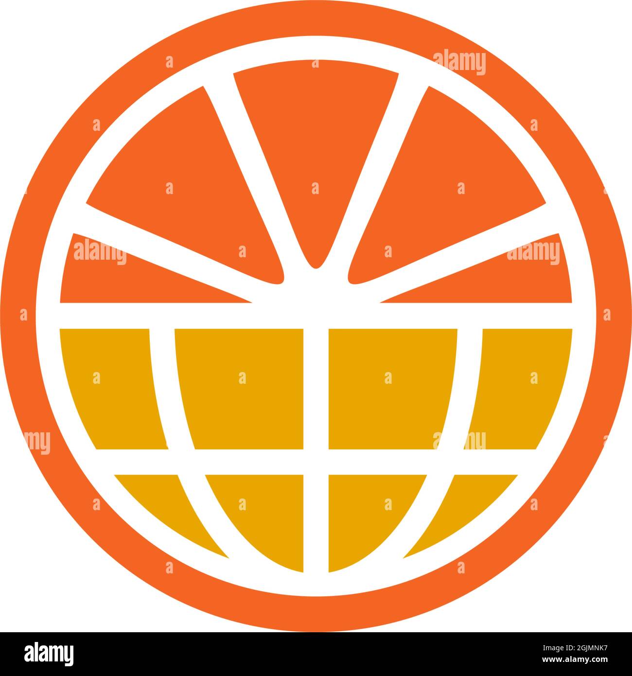 Orange fruit icon symbol logo design inspiration vector template Stock ...