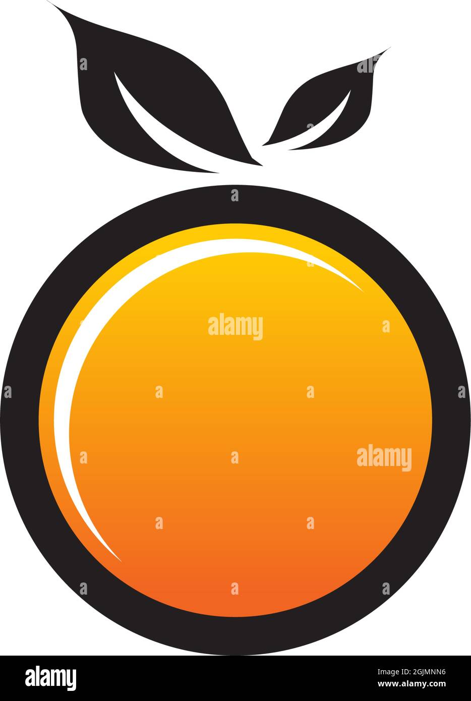 Orange fruit icon symbol logo design inspiration vector template Stock ...