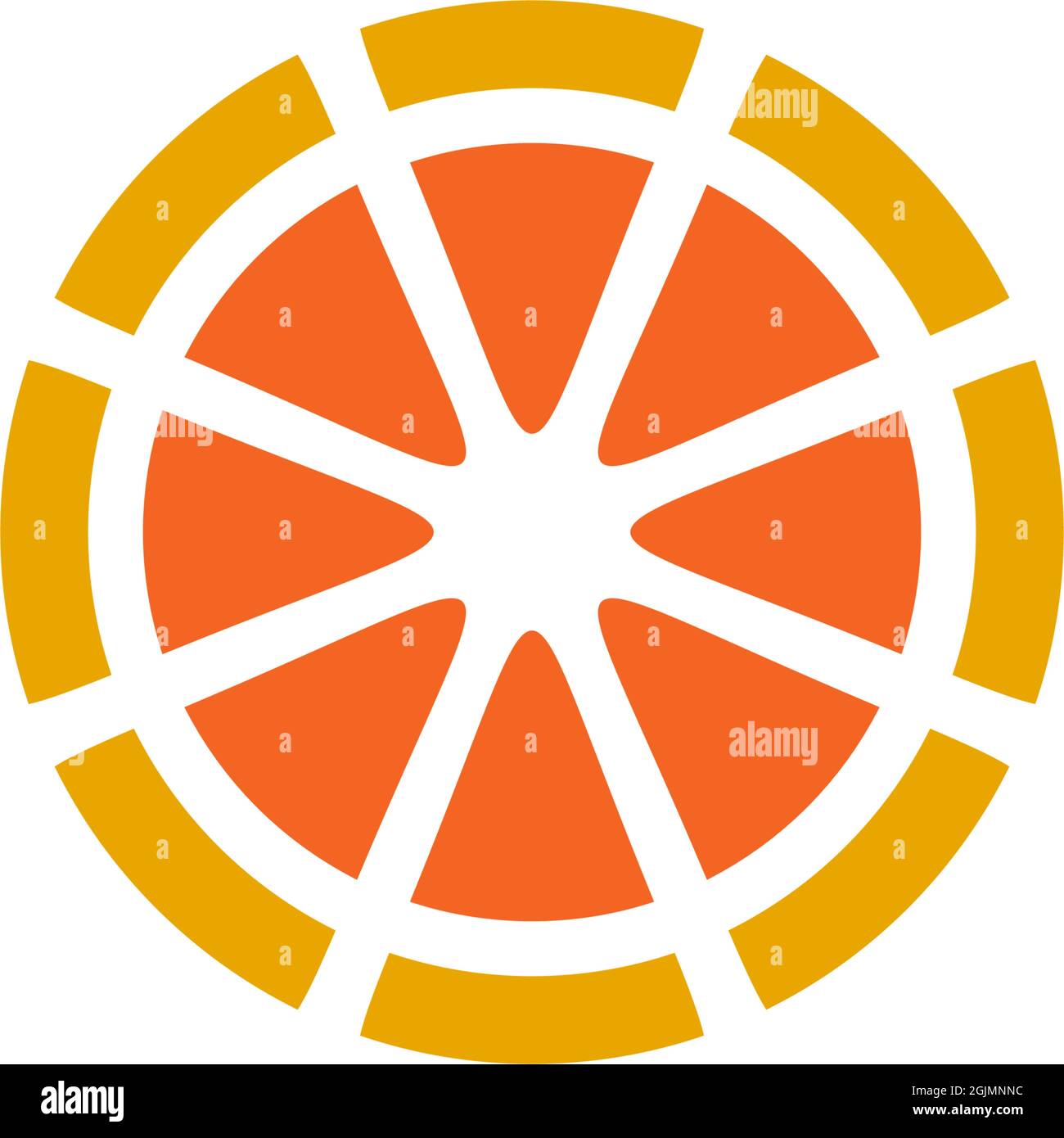 Orange fruit icon symbol logo design inspiration vector template Stock ...