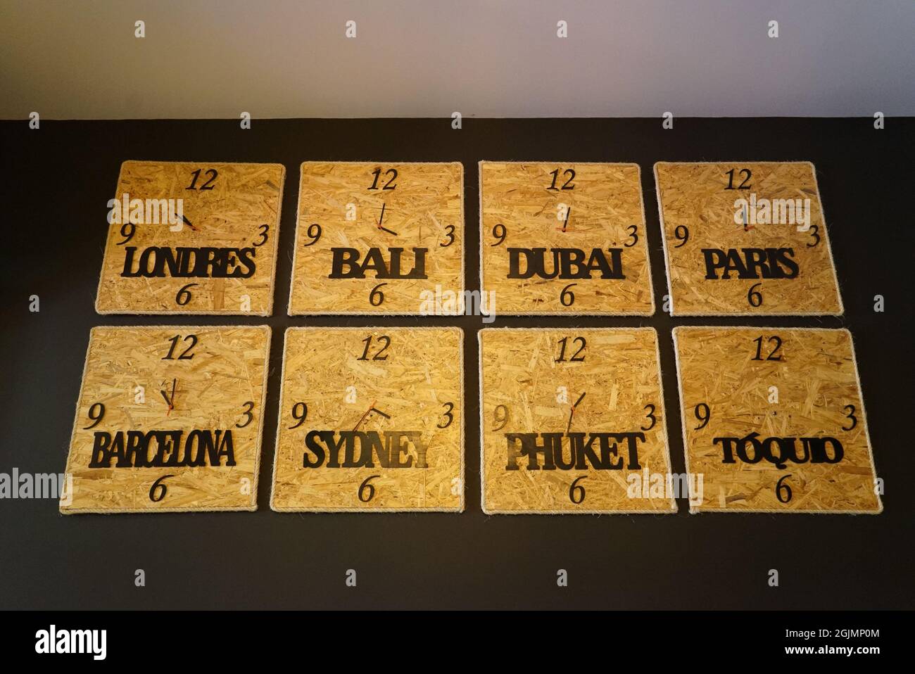 View of cards with time zones of different countries Stock Photo - Alamy