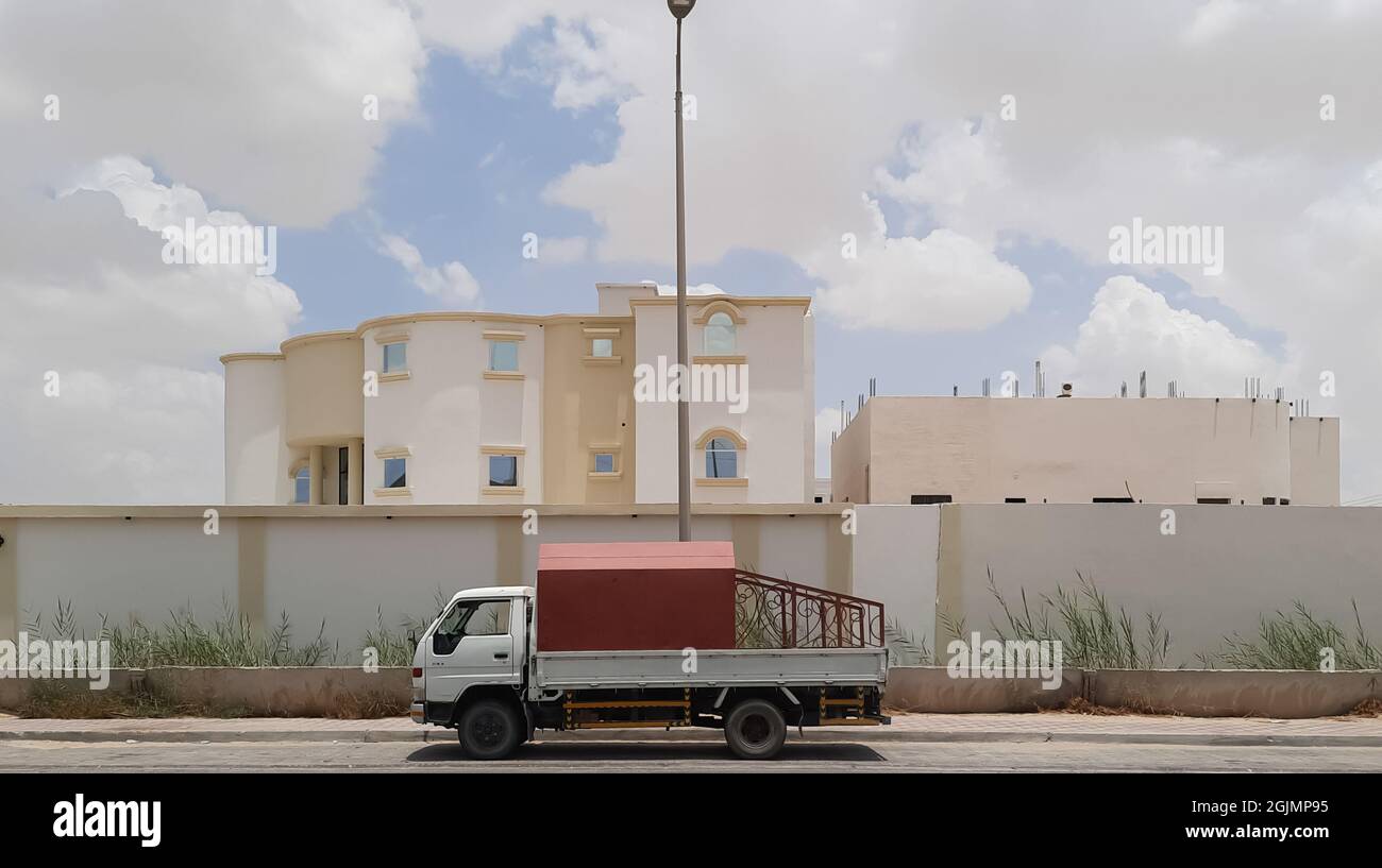 HOFUF AL HASA, SAUDI ARABIA - Aug 18, 2021: A street and buildings of ...