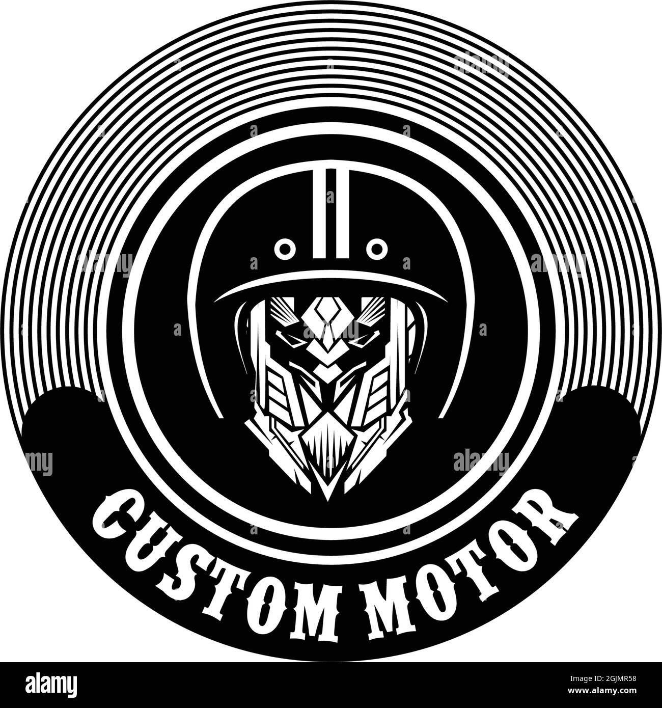 Bike vector logo design template Black and White Stock Photos & Images ...