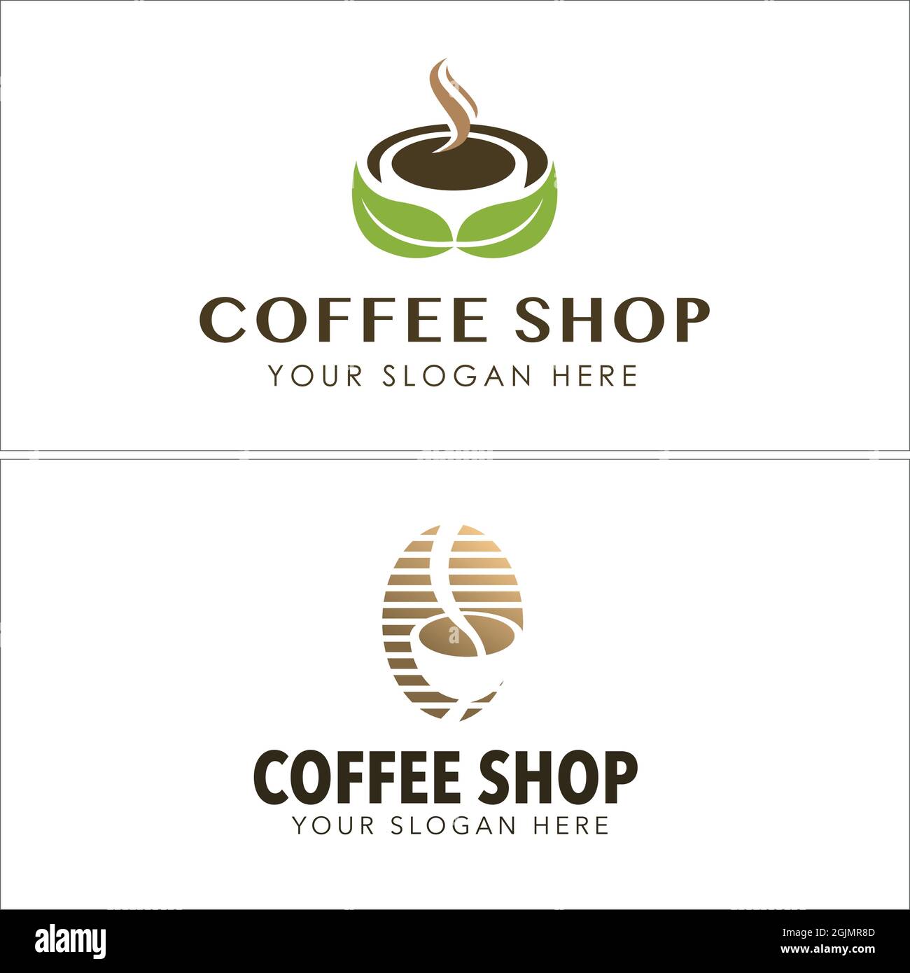 Coffee shop nature organic logo design Stock Vector Image & Art - Alamy