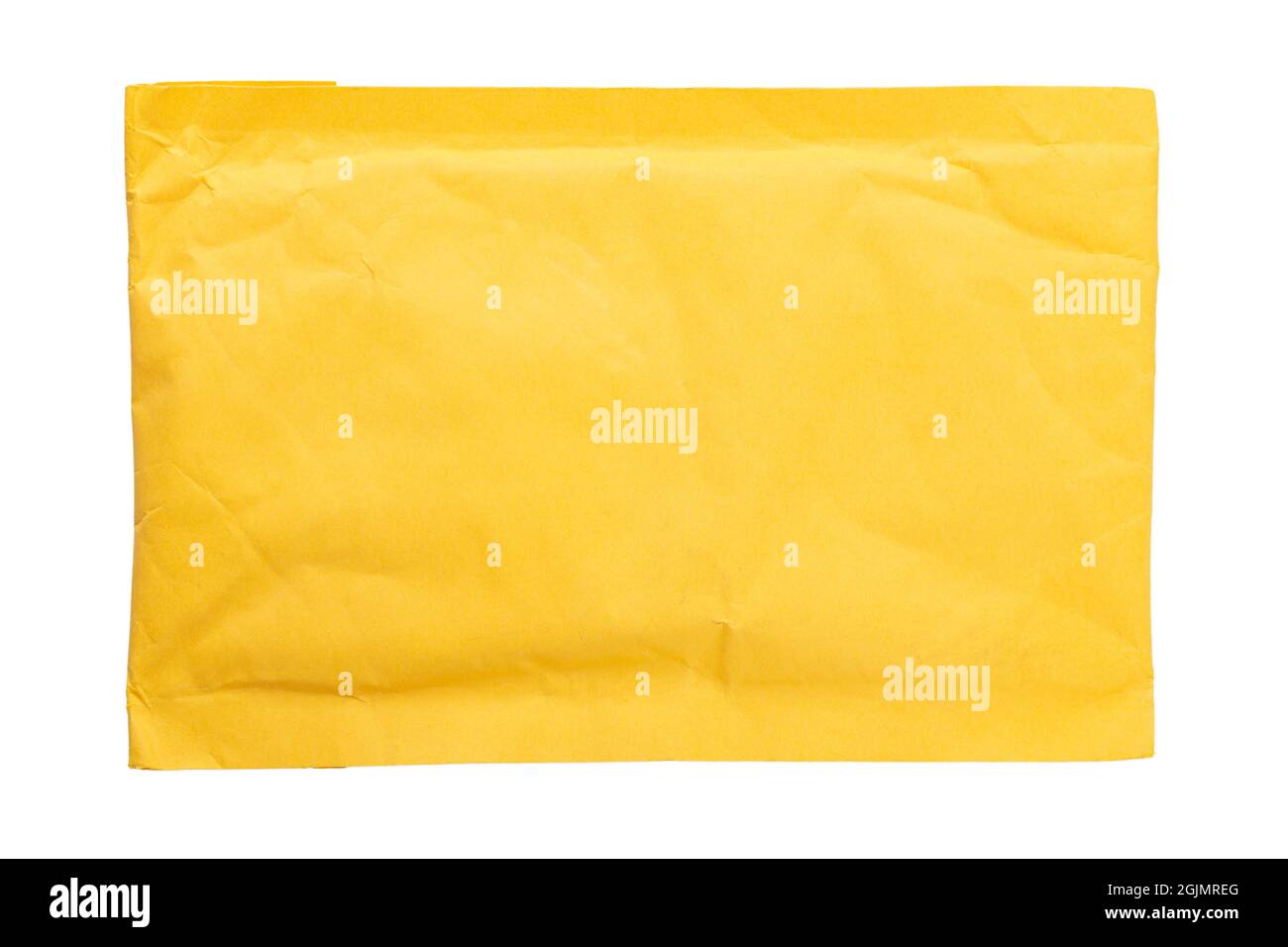 Yellow paper bag on a white background. Packaging for international ...