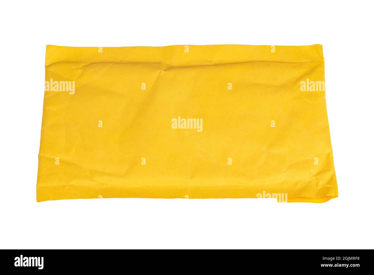 Yellow paper bag on a white background. Packaging for international ...