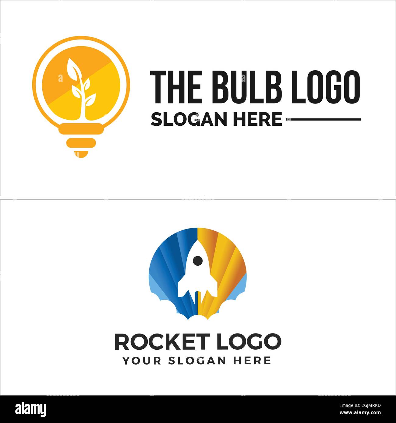 Technology light bulb rocket logo design Stock Vector Image & Art - Alamy