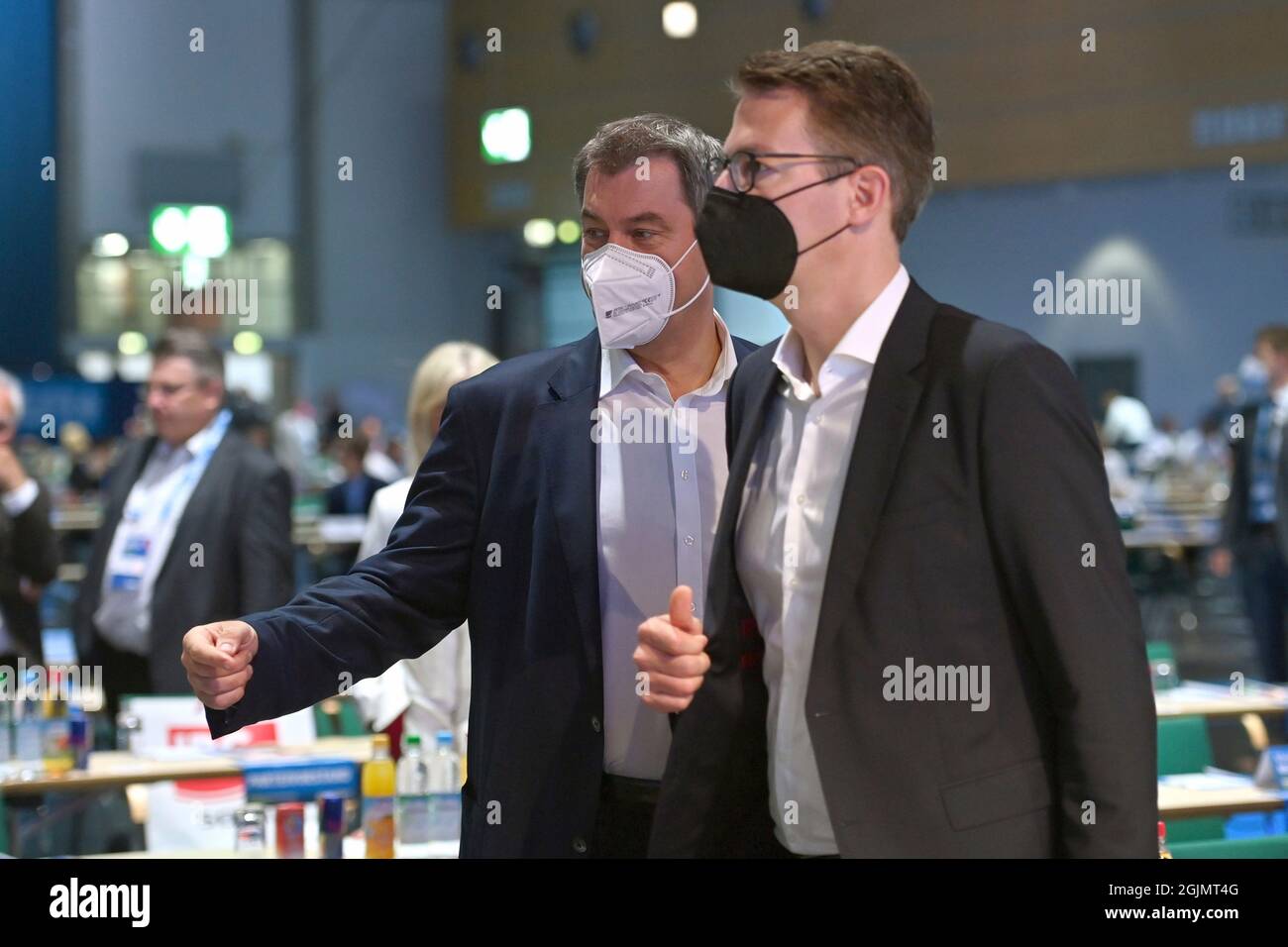 Nuremberg, Germany. 11th Sep, 2021. From left: Markus SOEDER (Prime ...