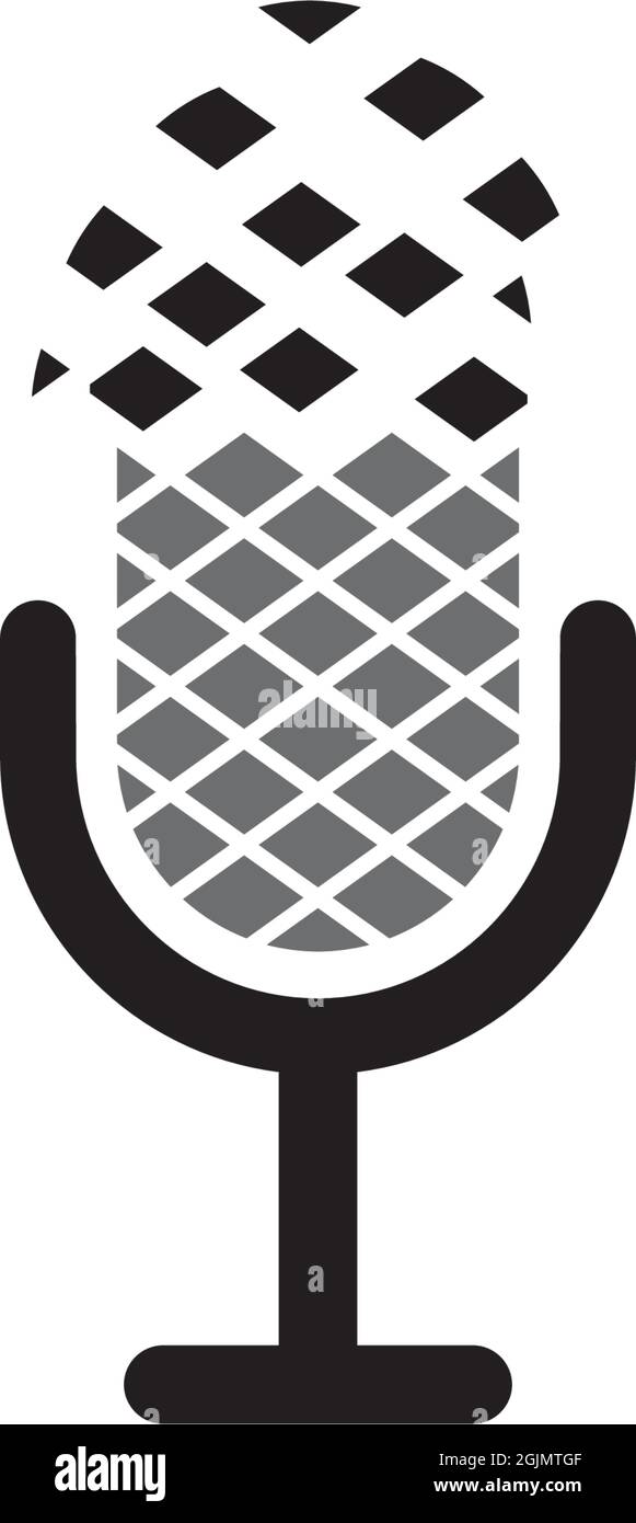 Microphone mic icon logo design inspiration vector illustration ...