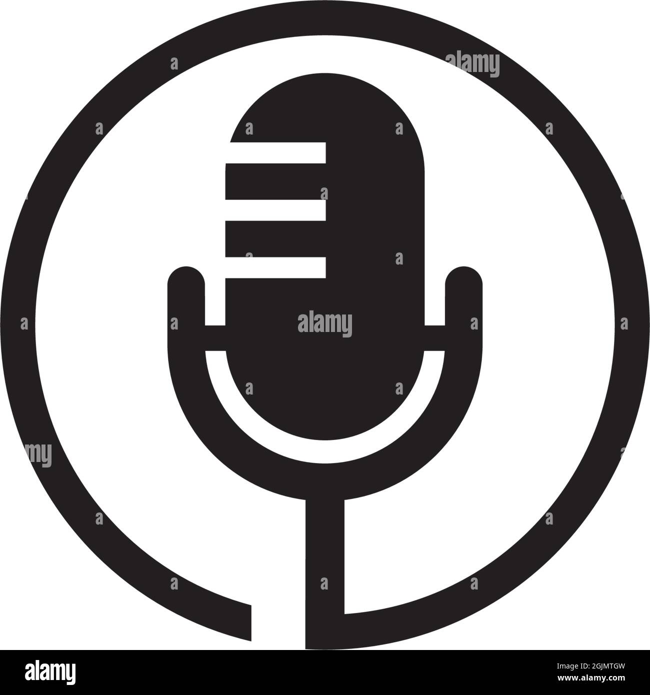 Microphone mic icon logo design inspiration vector illustration ...