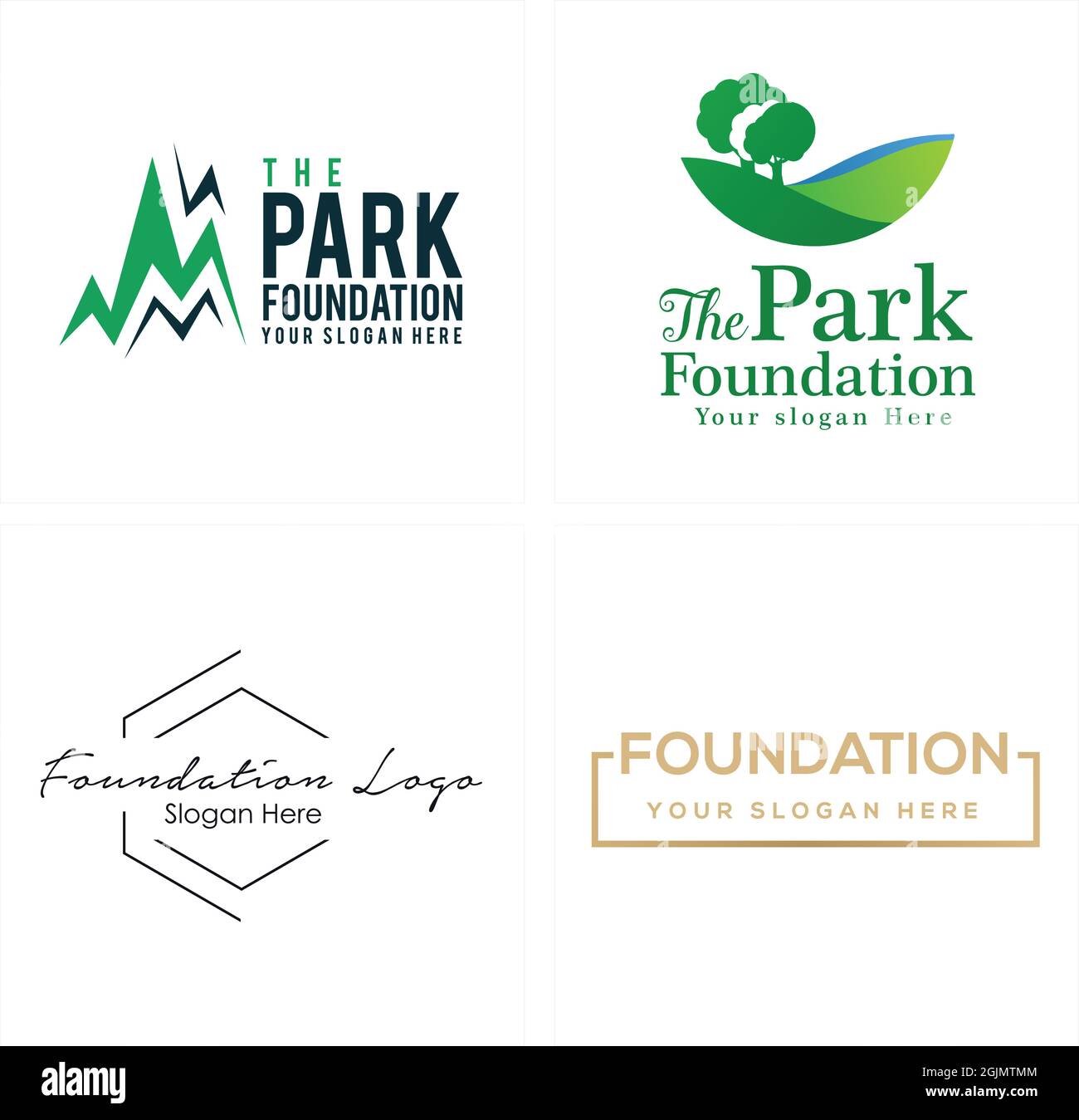 Park foundation environment landscape logo design Stock Vector Image ...