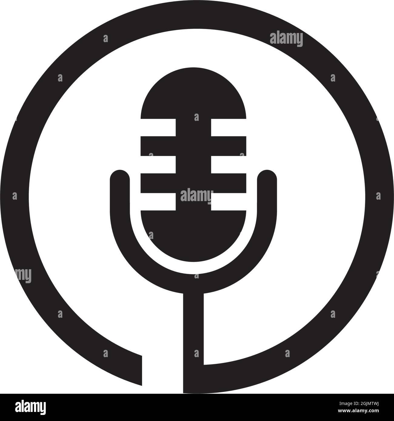 Microphone mic icon logo design inspiration vector illustration ...
