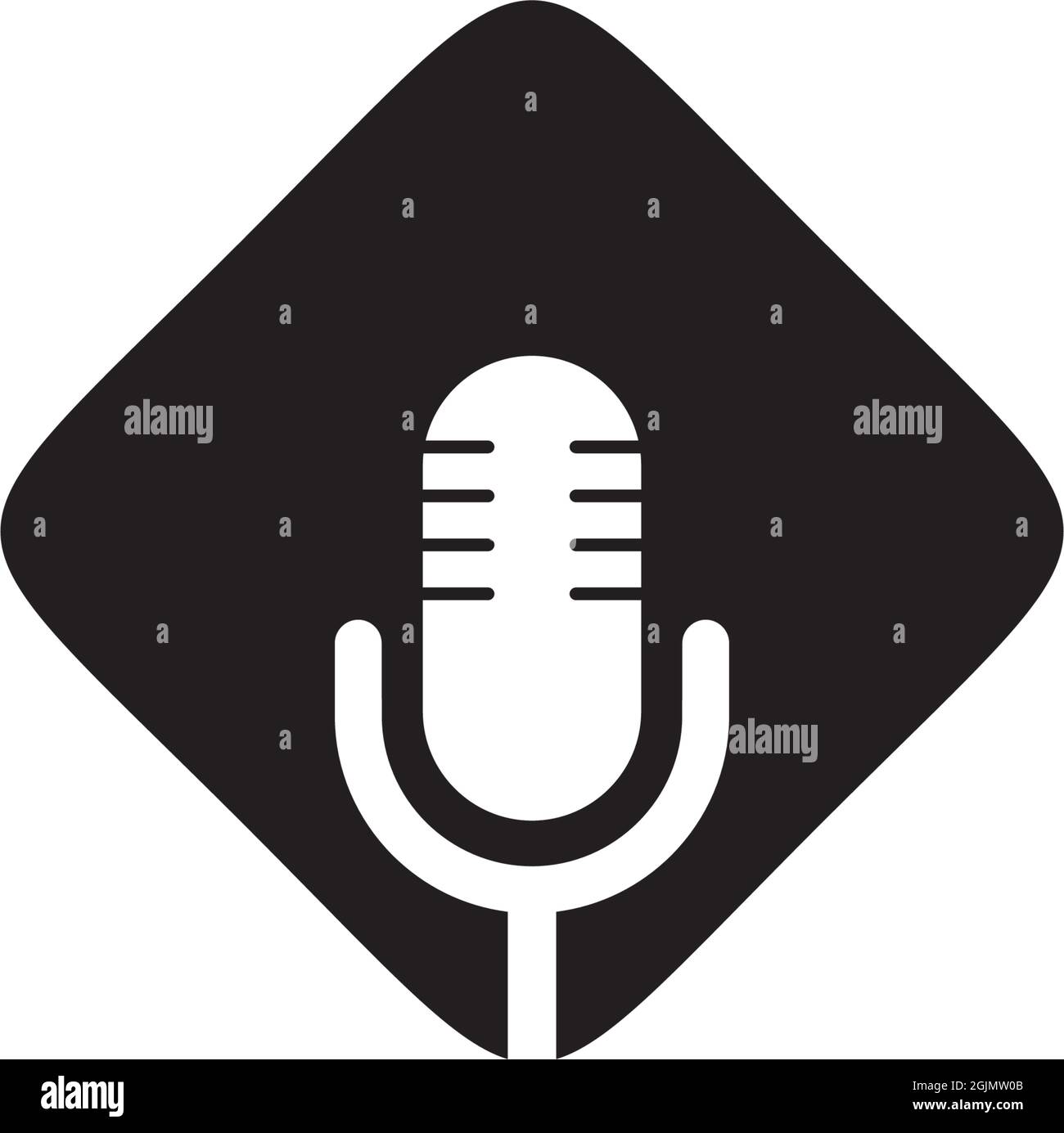 Microphone mic icon logo design inspiration vector illustration ...
