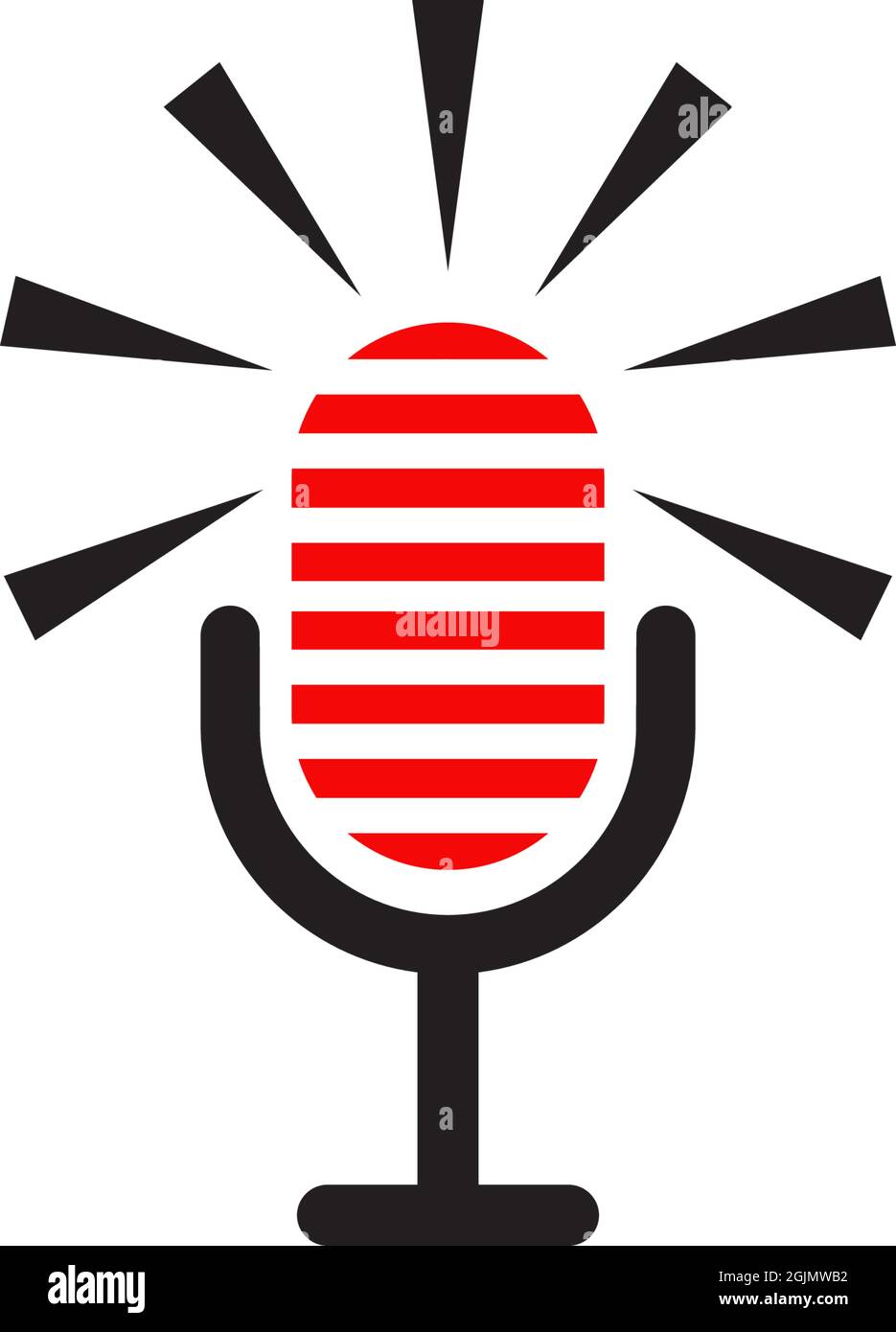 Microphone mic icon logo design inspiration vector illustration ...