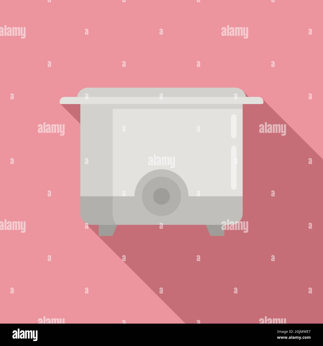 French electric machine icon flat vector. Deep fryer Stock Vector Image ...