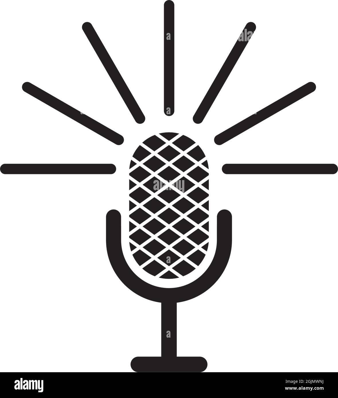 Microphone mic icon logo design inspiration vector illustration ...