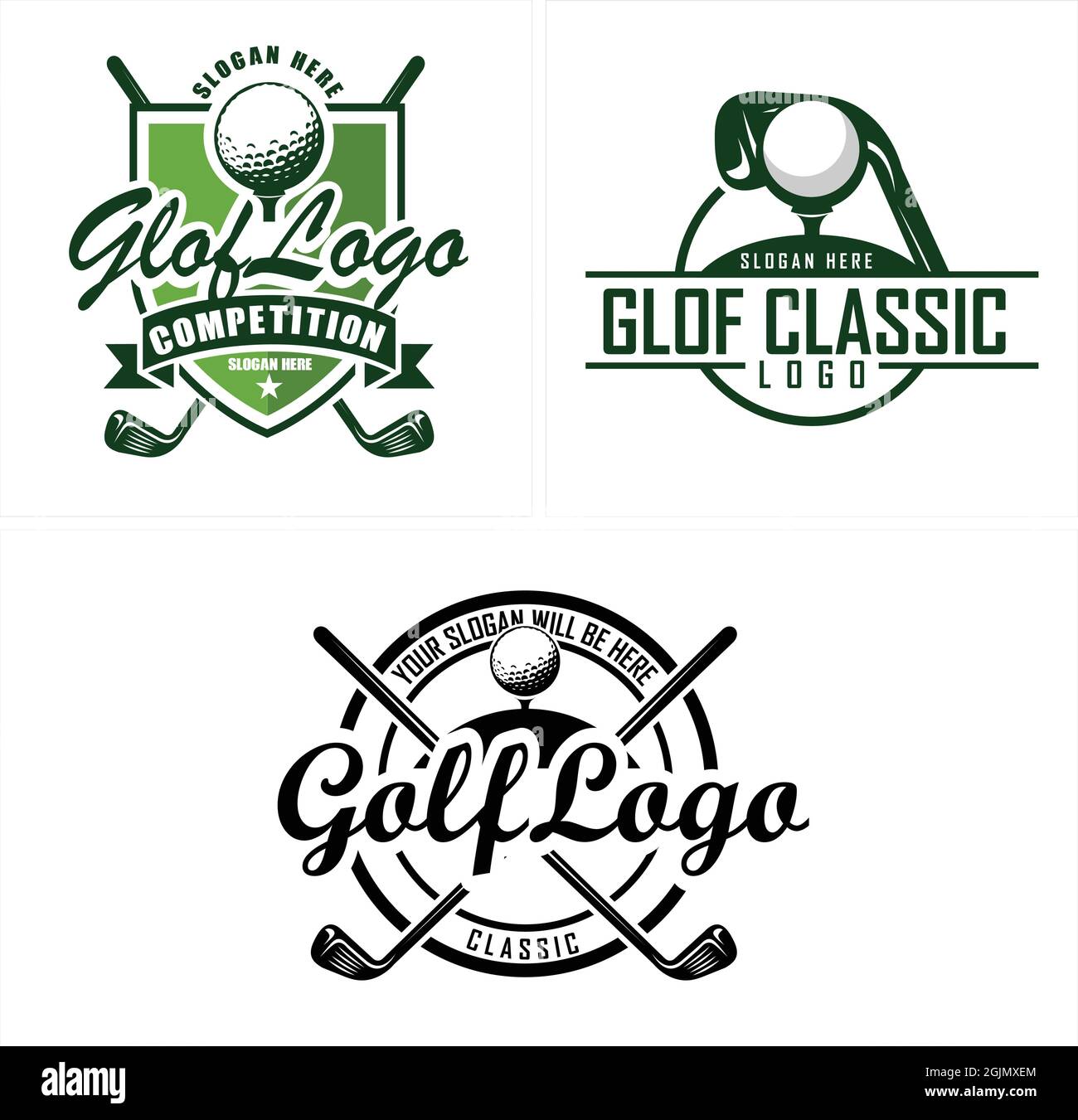 Golf sport emblem logo design Stock Vector Image & Art - Alamy