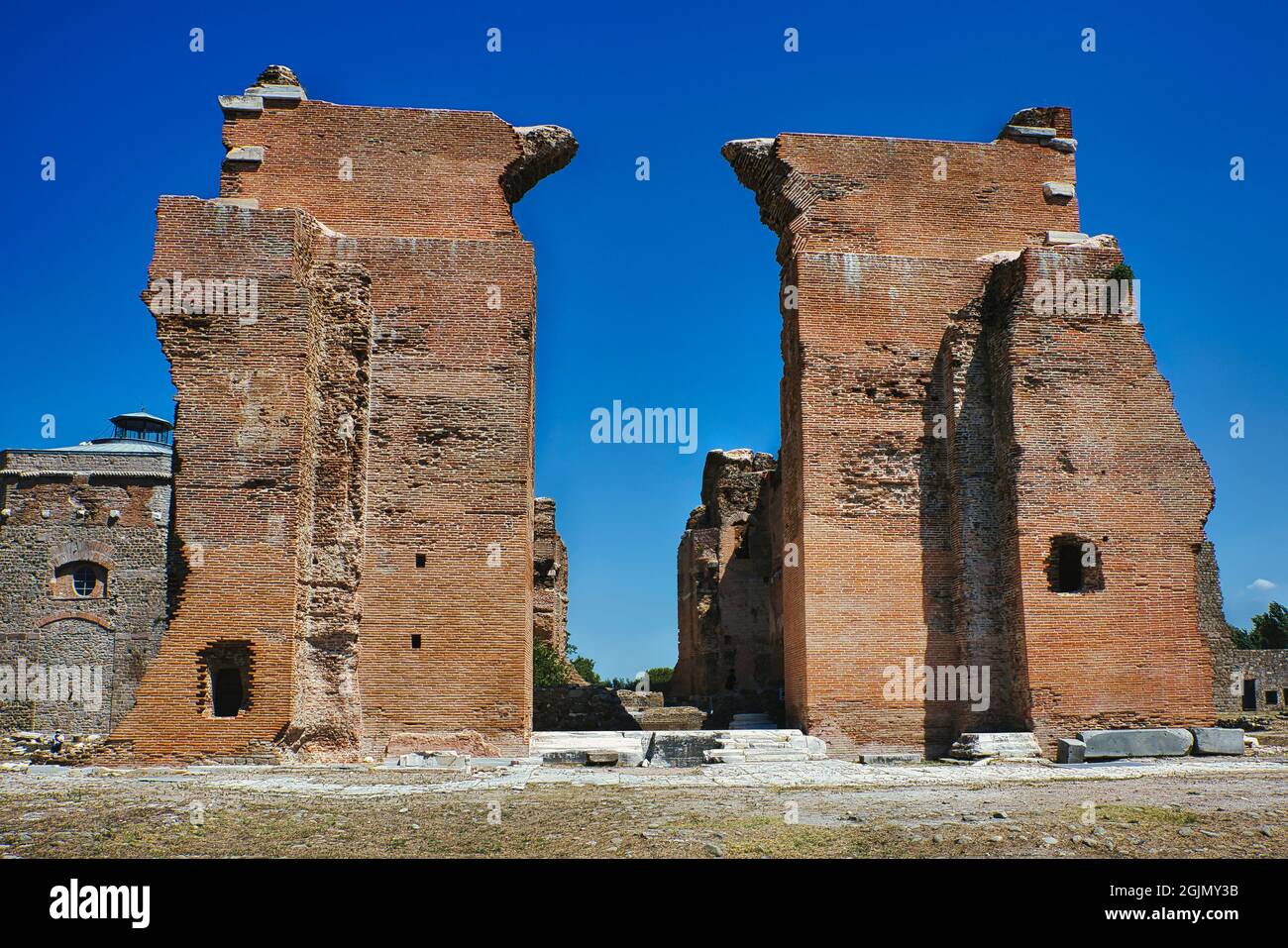 Pergamon, Turkey. The structure called the Red Courtyard or the ...