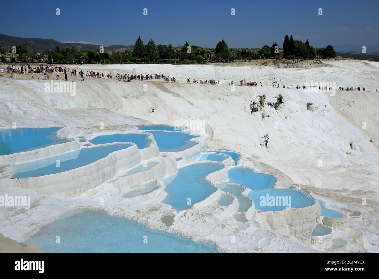 Pamukkale,Turkey. This region is a city famous for its travertine ...