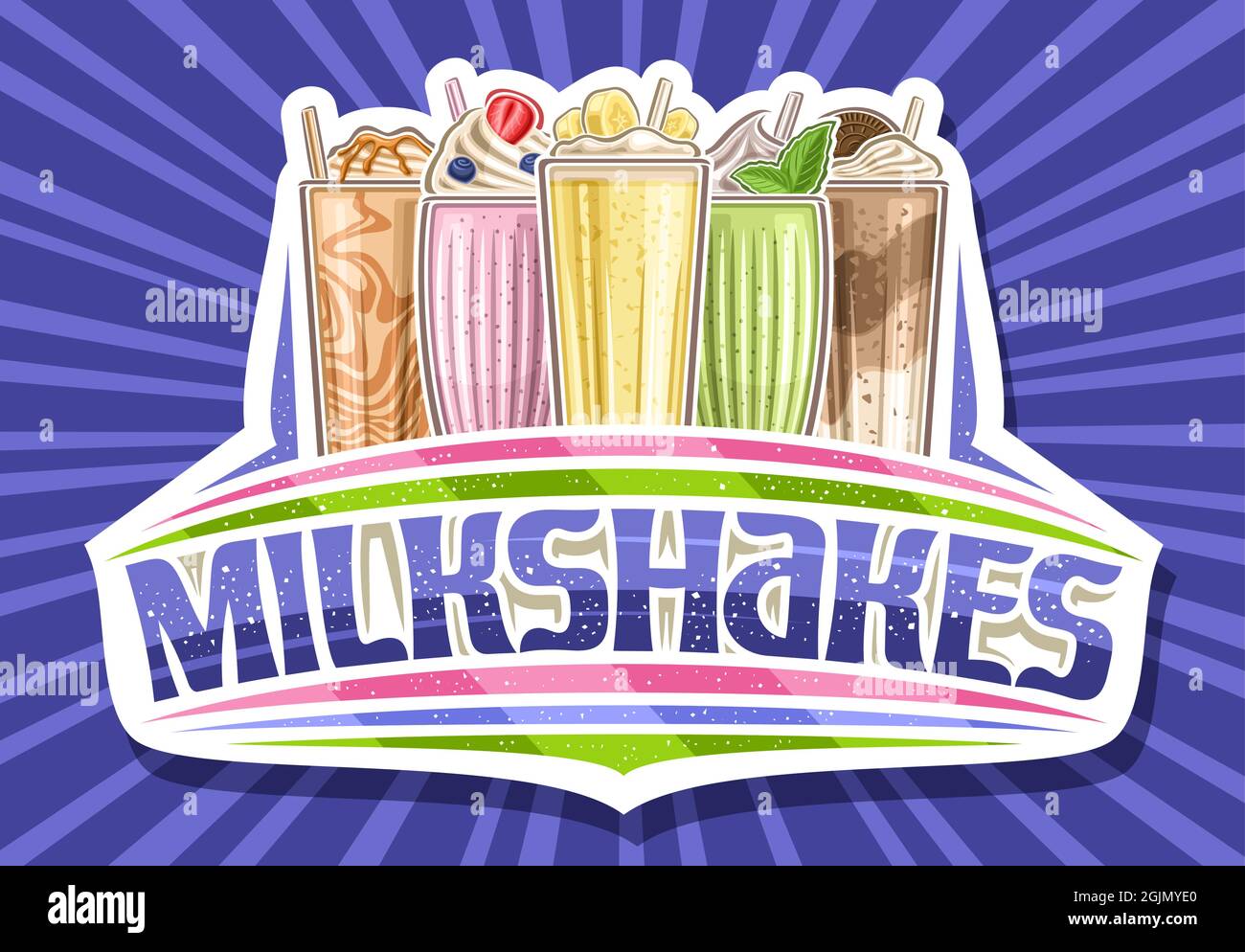 Milkshake sticker Stock Vector Images - Alamy