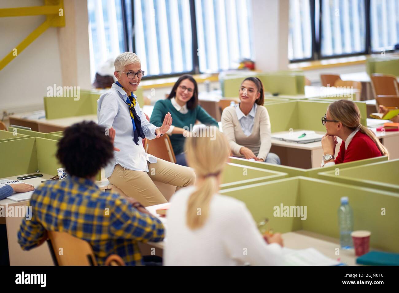 Studying with professors hi-res stock photography and images - Alamy