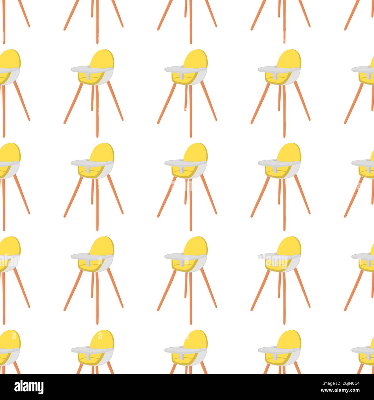 Illustration on theme colorful modern child high chair for baby feeding ...