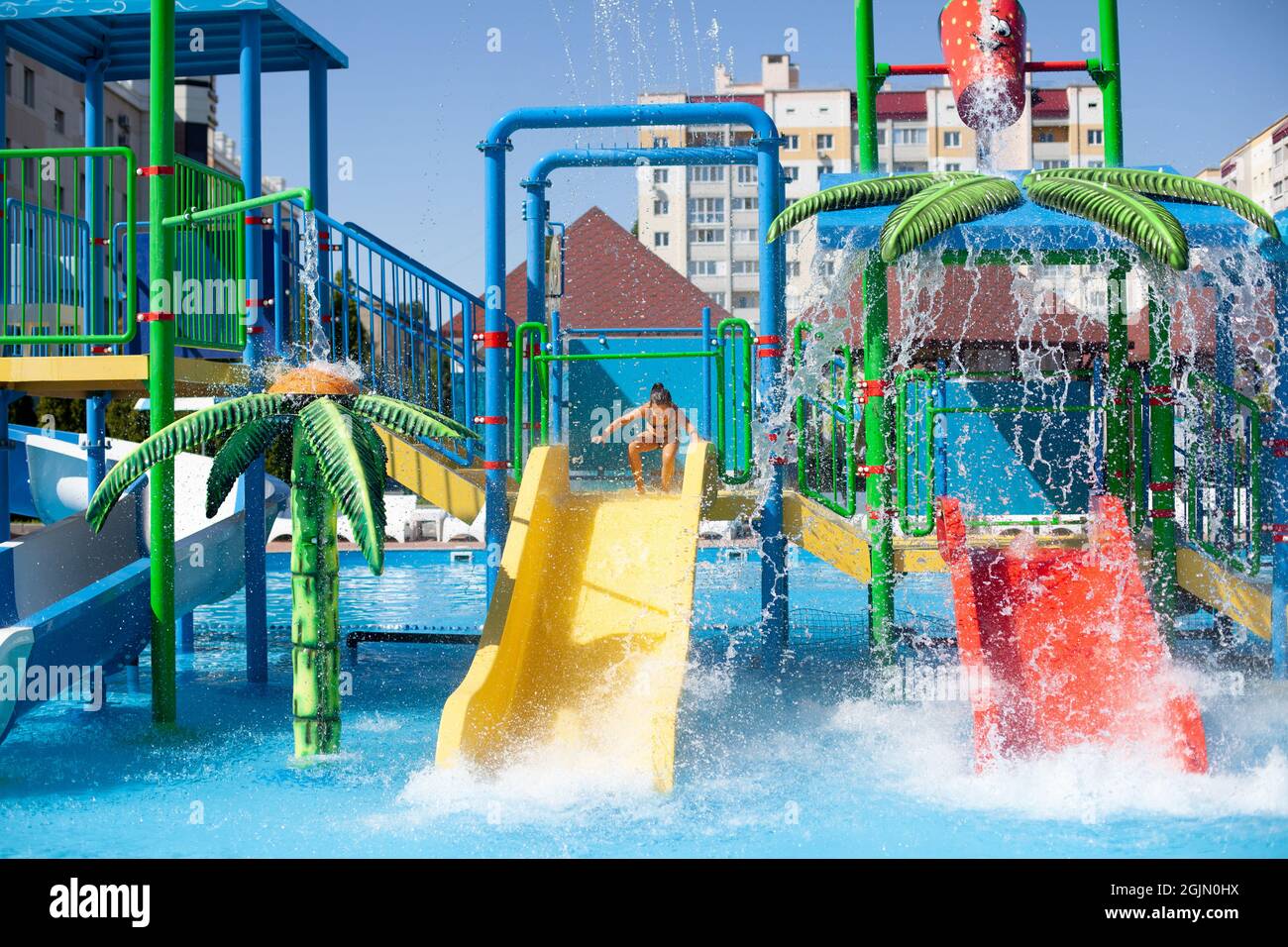 Child in water hi-res stock photography and images - Alamy