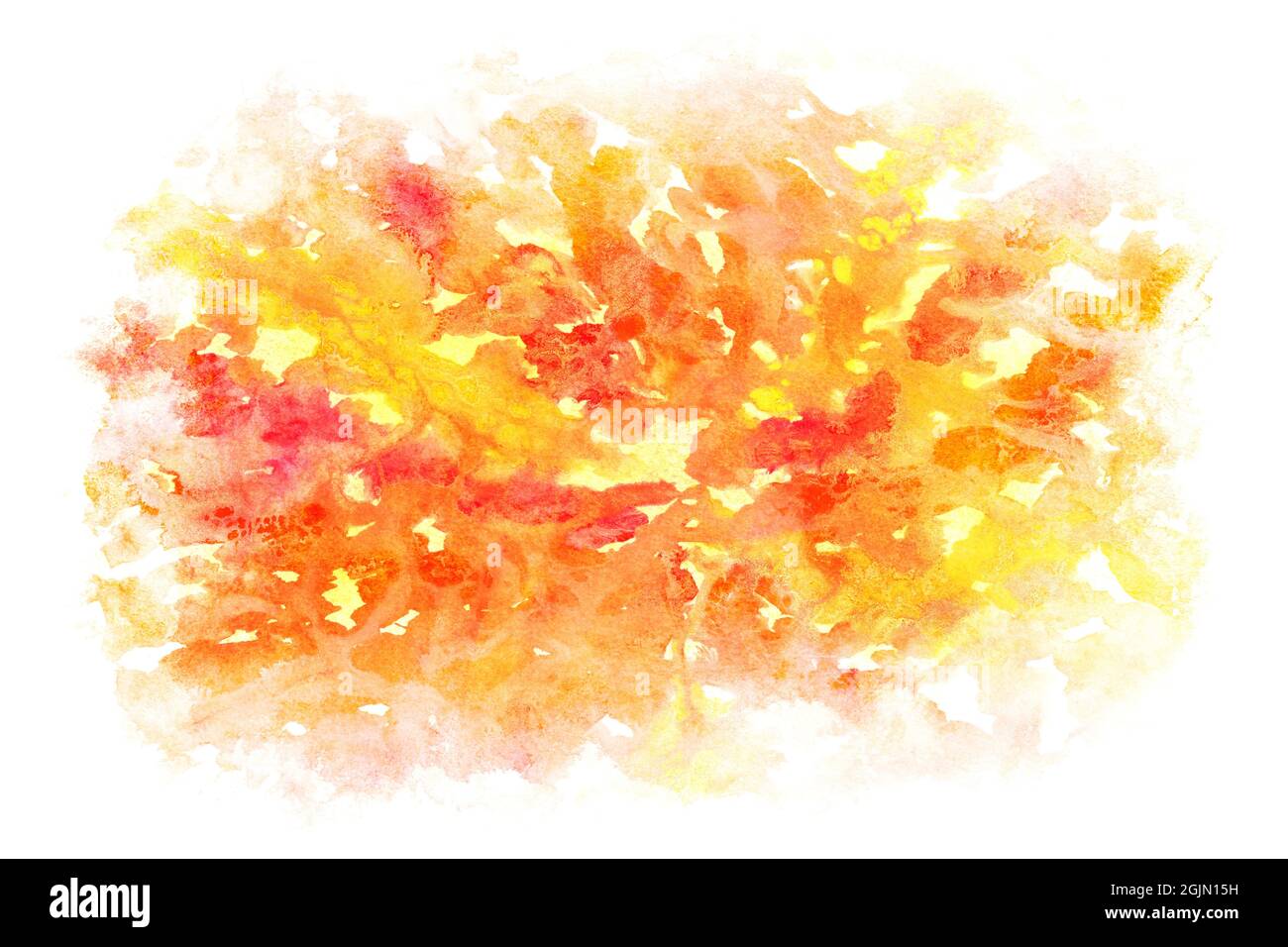abstract orange and yellow color, natural grunge watercolor texture ...