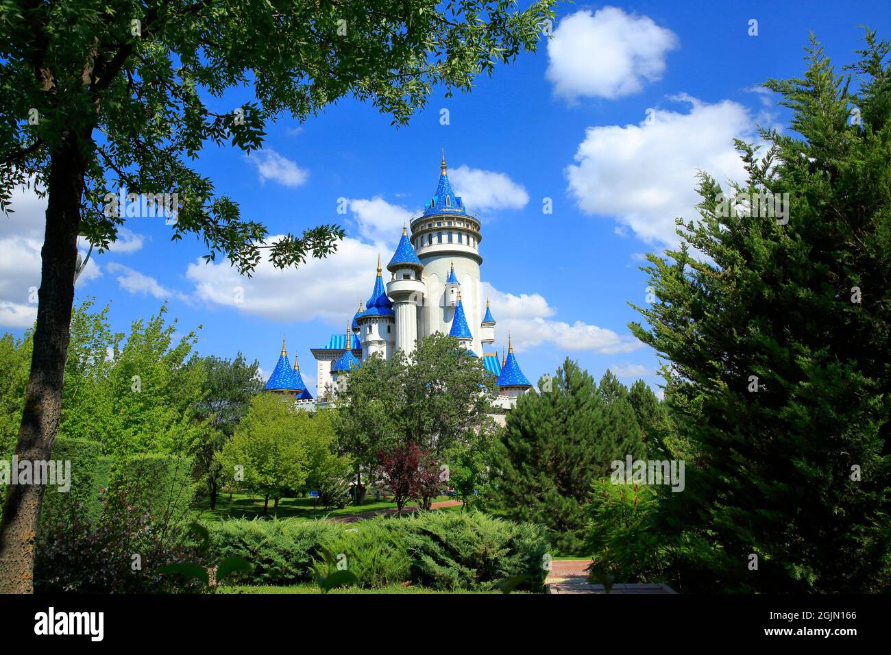 July 22, 2021-Eskişehir, Turkey: Fairy Tale Castle. In Sazova Science ...