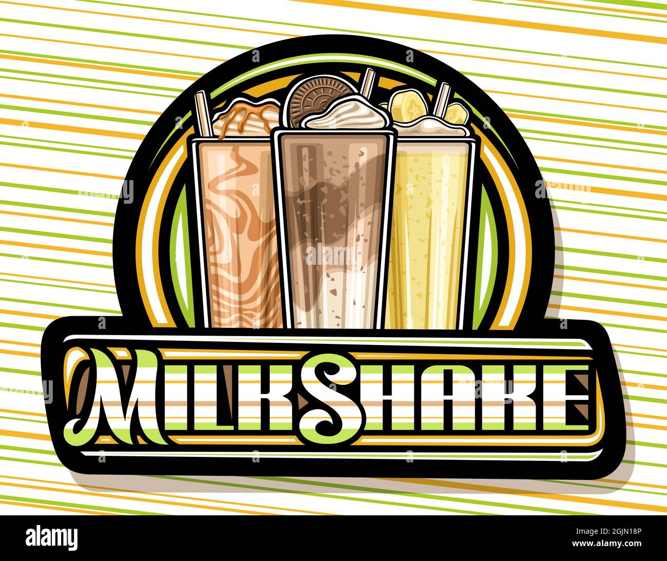 Caramel frappe sweet creamy dessert Stock Vector Images - Alamy