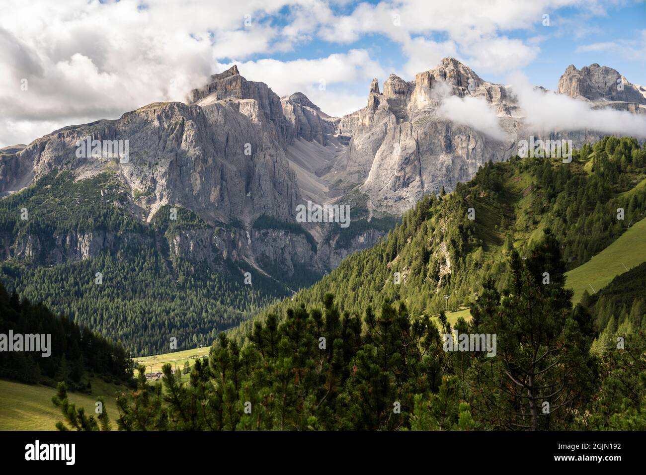 landscape scenery of the italian dolomites mountains in summer Stock ...