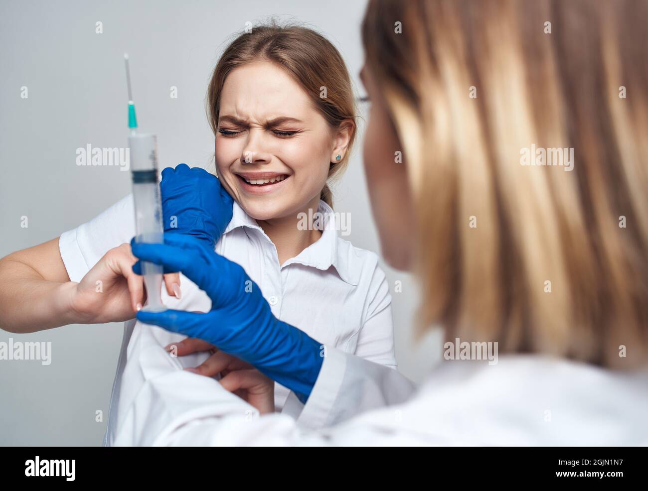 nurse stethoscope healing procedures isolated background Stock Photo ...