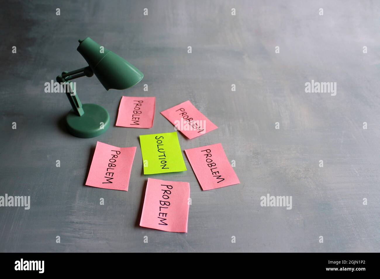 Business solutions, problem solving and brainstorming concept. Desk ...