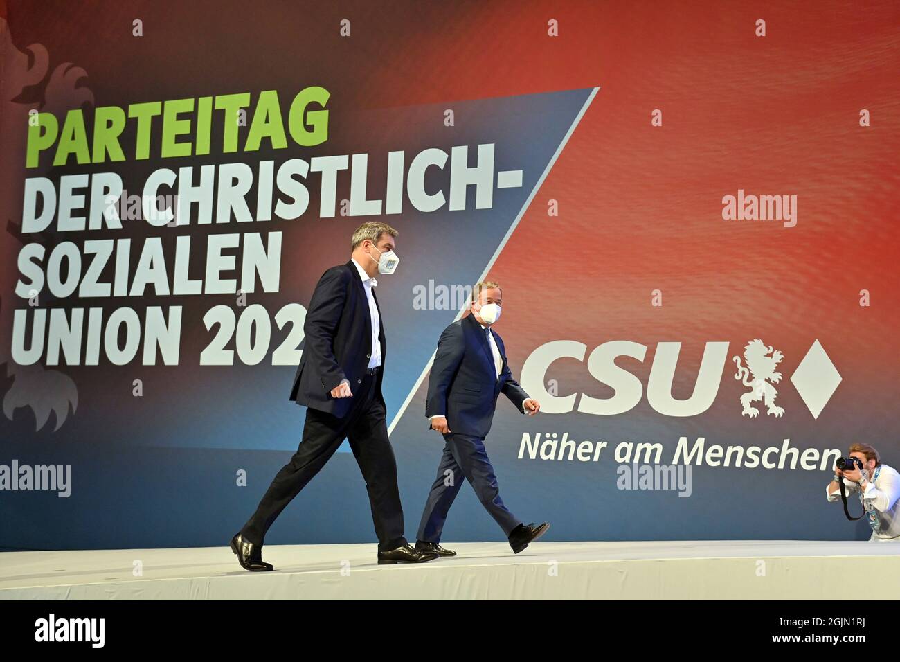 Nuremberg, Germany. 11th Sep, 2021. From left: Markus SOEDER (Prime ...