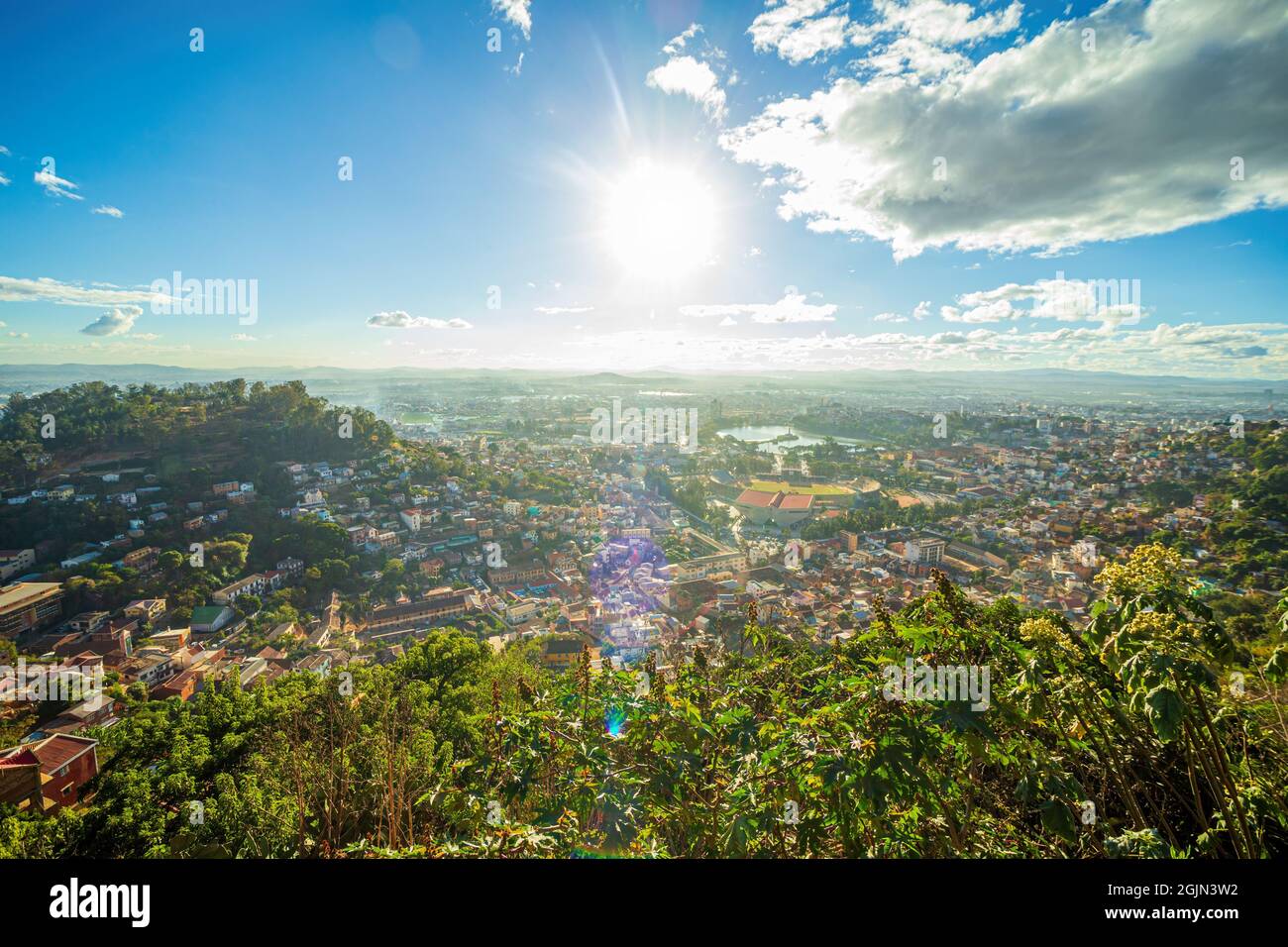 Antananarivo view from above - Tanarive city, Madagascar Stock Photo ...