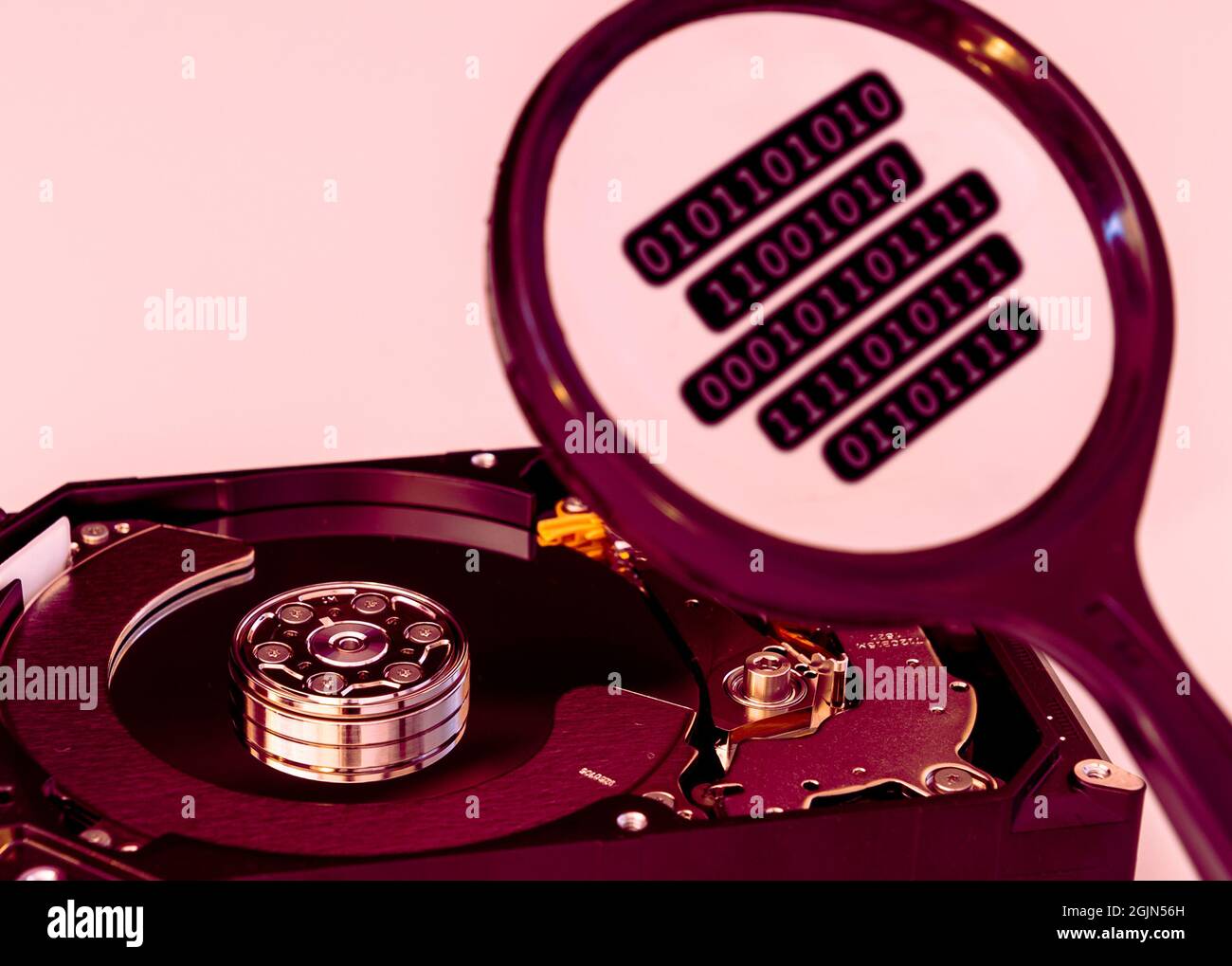 Forensic Examination of a hard disc drive Stock Photo - Alamy
