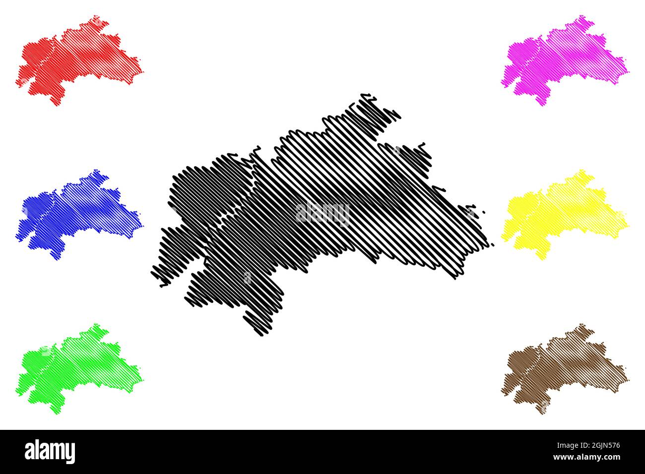 Weilheim-Schongau district (Federal Republic of Germany, rural district ...