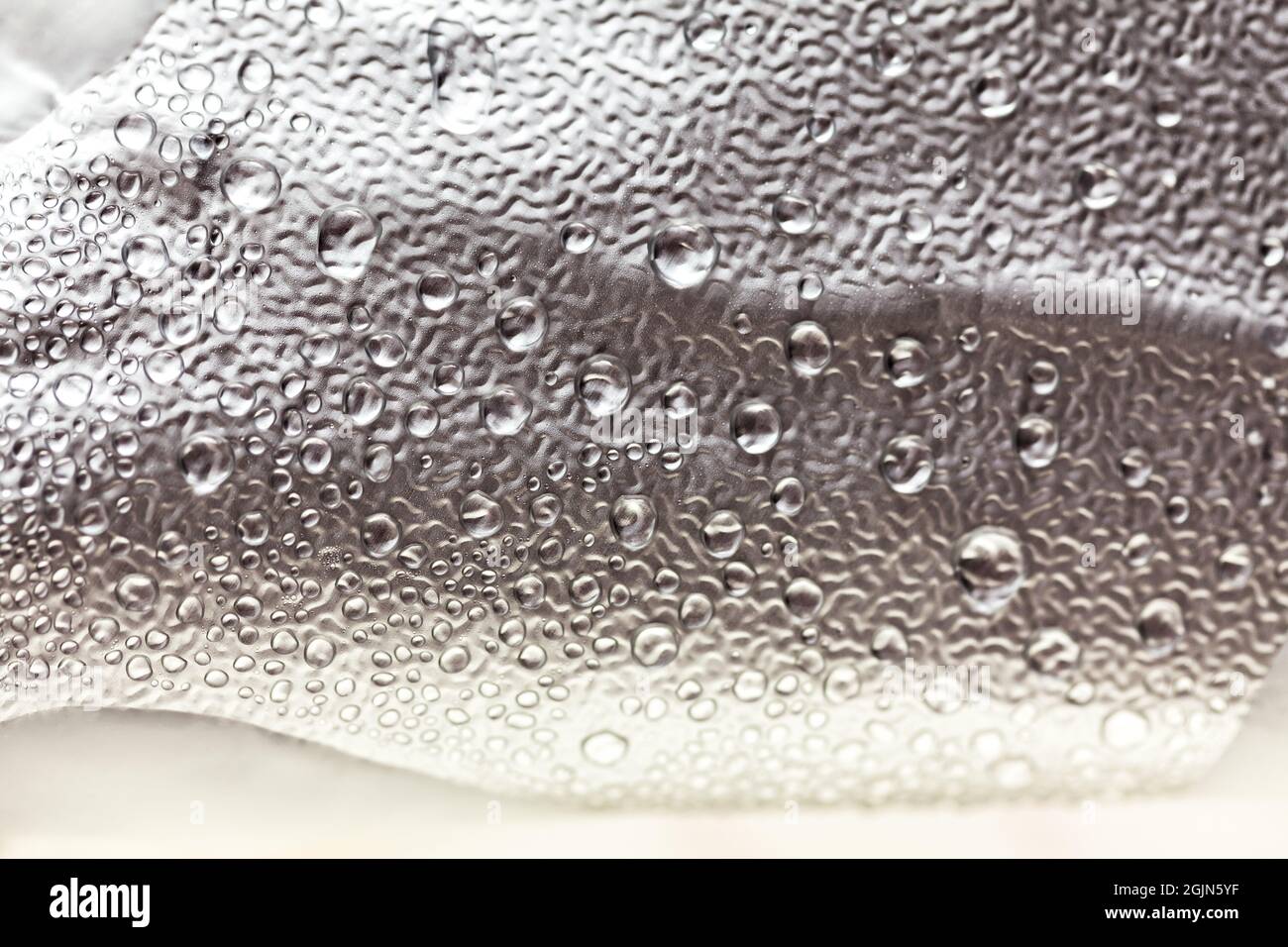 Water drops on the foil . Aluminium foil with water condensation Stock ...