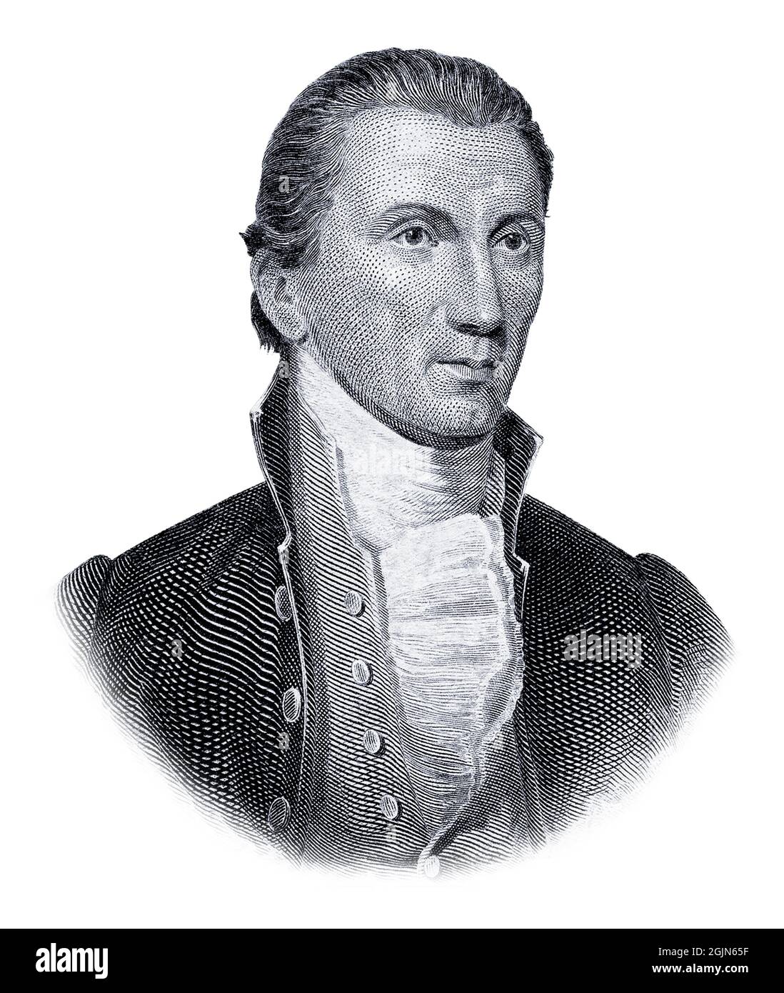 James monroe illustration Cut Out Stock Images & Pictures - Alamy