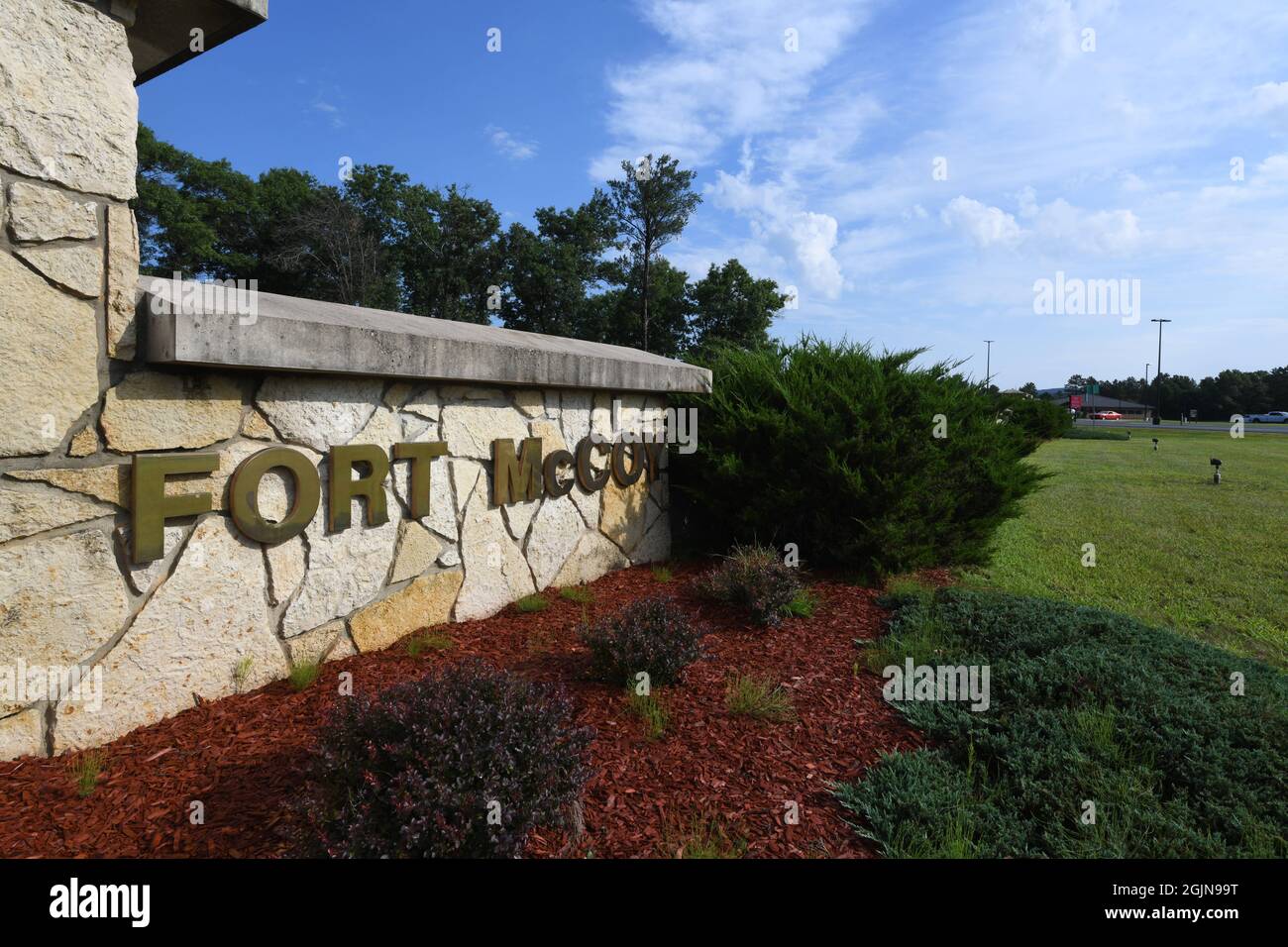 Sparta, Wisconsin, USA. 28th Aug, 2021. The main gate of U.S. Army Fort ...
