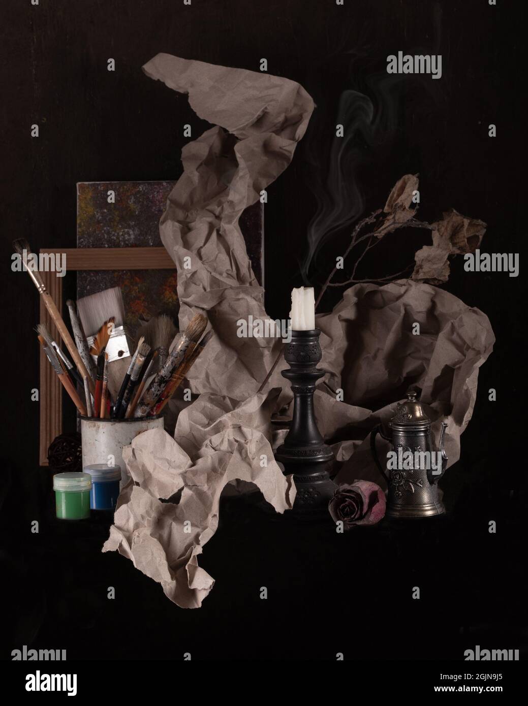 Abstract still life with objects that fly Stock Photo - Alamy