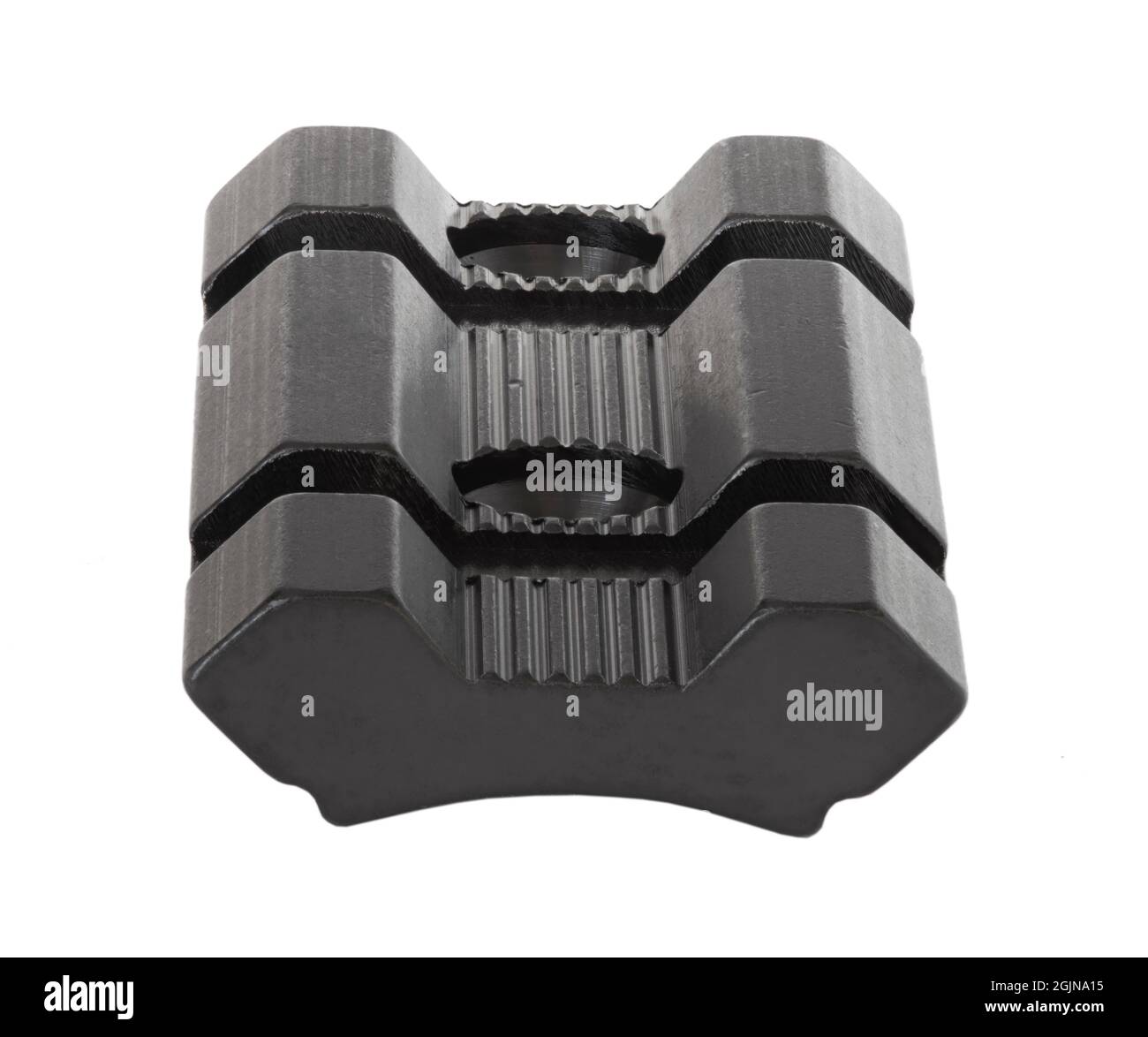 Front view of a rifle scope base isolated on white Stock Photo - Alamy