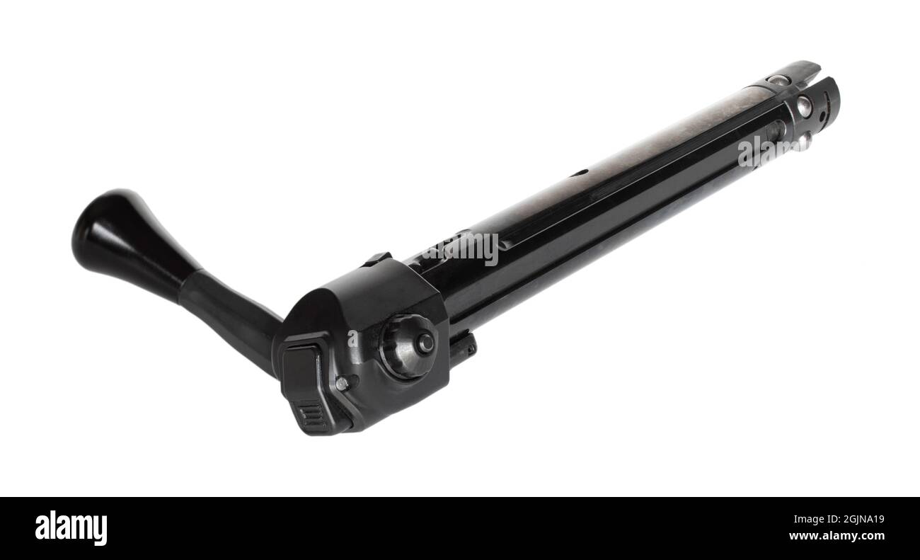 Bolt that is a straight pull for a rifle isolated on white Stock Photo ...