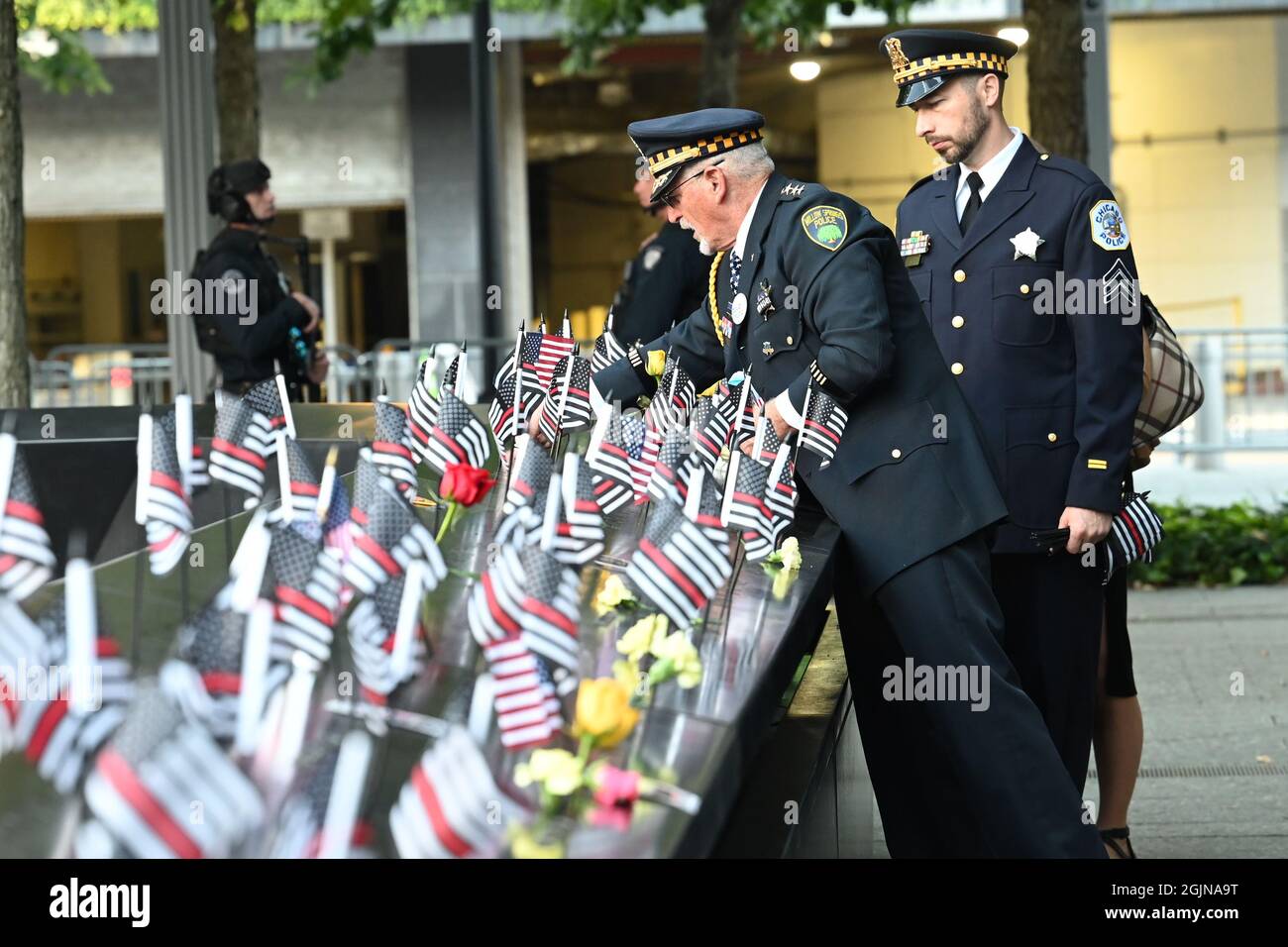 New York, USA. 11th Sep, 2021. Tetired Willow Springs, IL Chief Sam ...